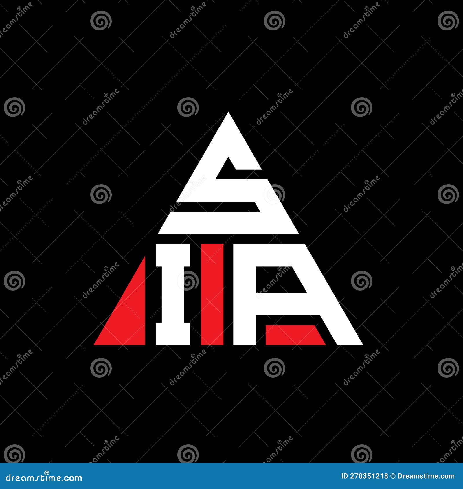 SIA Triangle Letter Logo Design with Triangle Shape. SIA Triangle Logo ...