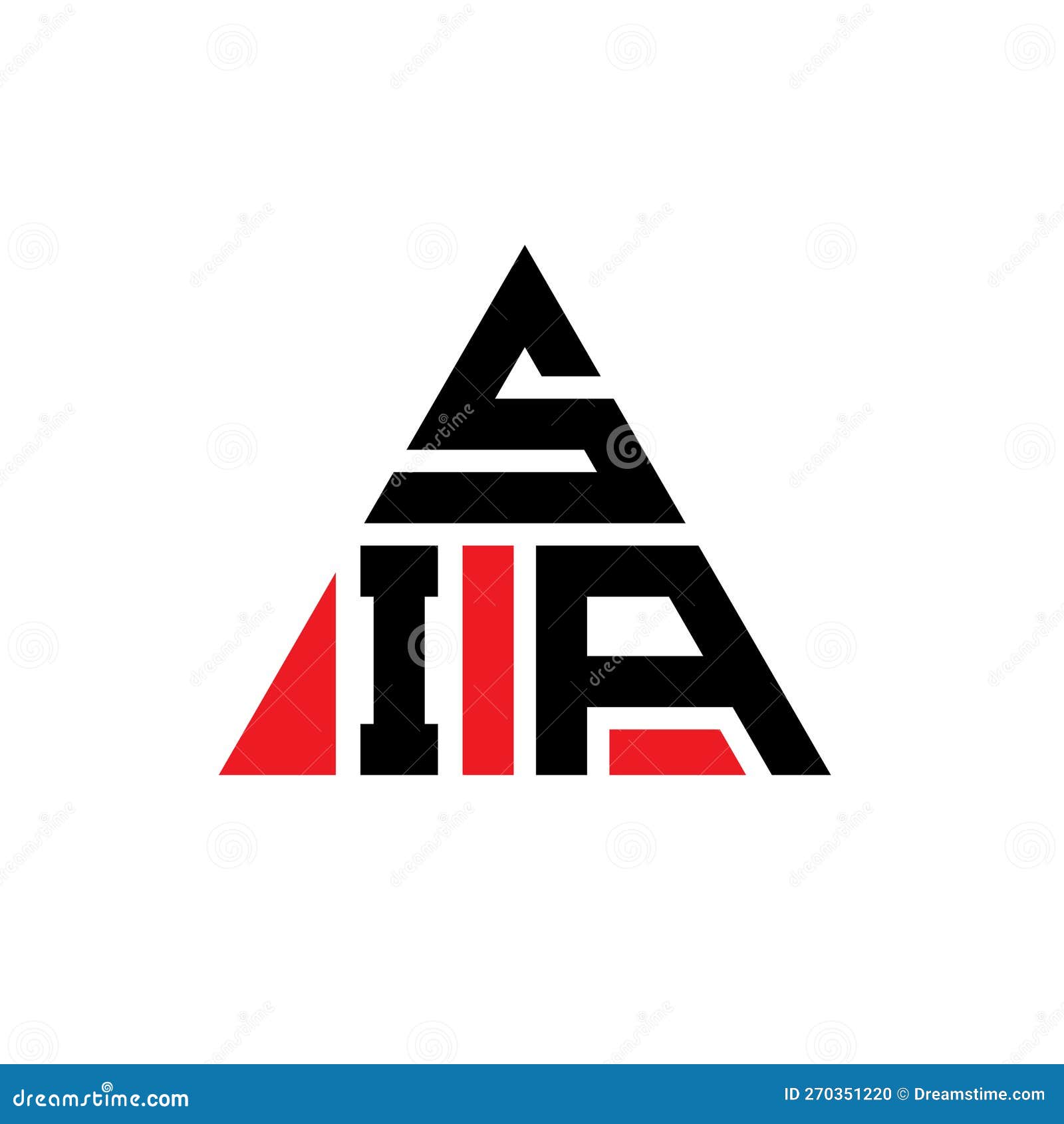 SIA Triangle Letter Logo Design with Triangle Shape. SIA Triangle Logo ...