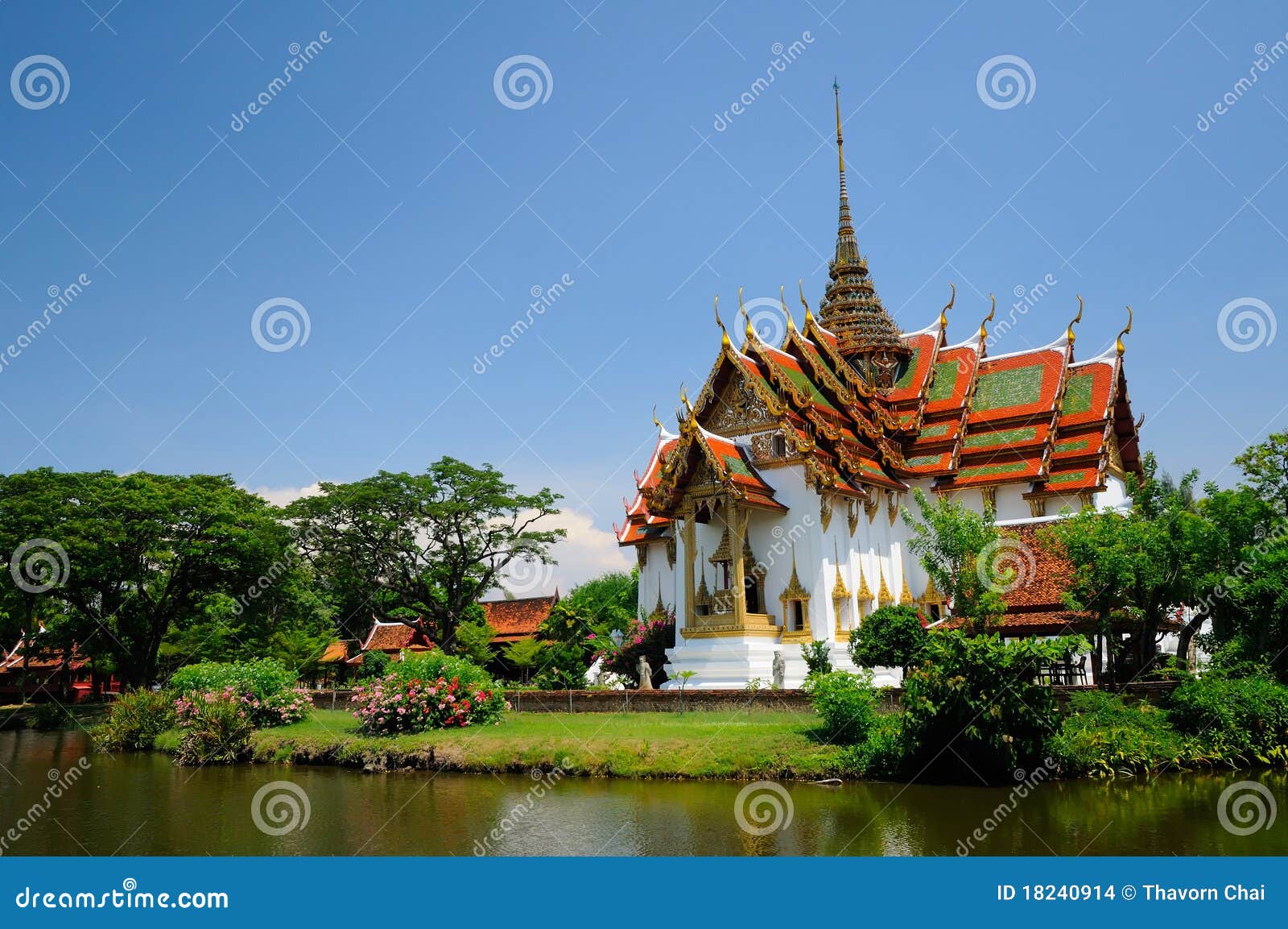 Siam Ancient Royal Palace stock photo. Image of roof - 18240914