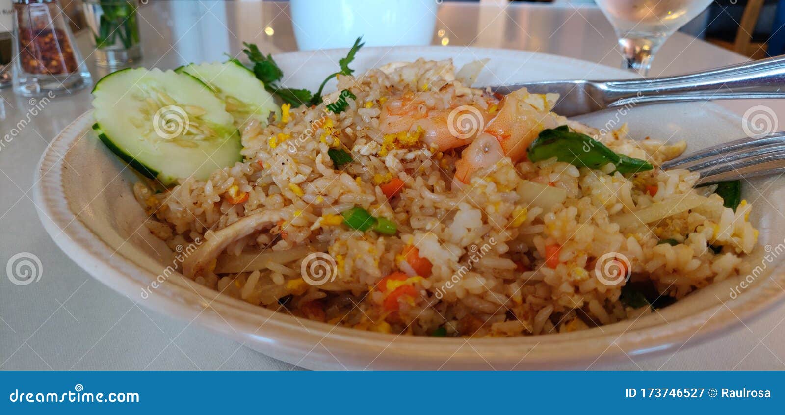 Siam fried rice stock image. Image of restaurant, fried - 173746527
