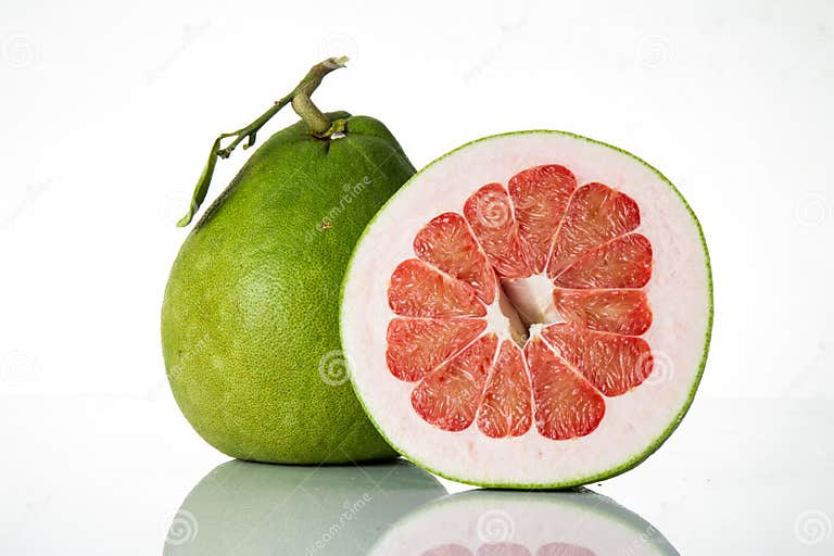 Siam Ruby Pomelo Fruit stock photo. Image of slice, organic - 76465772