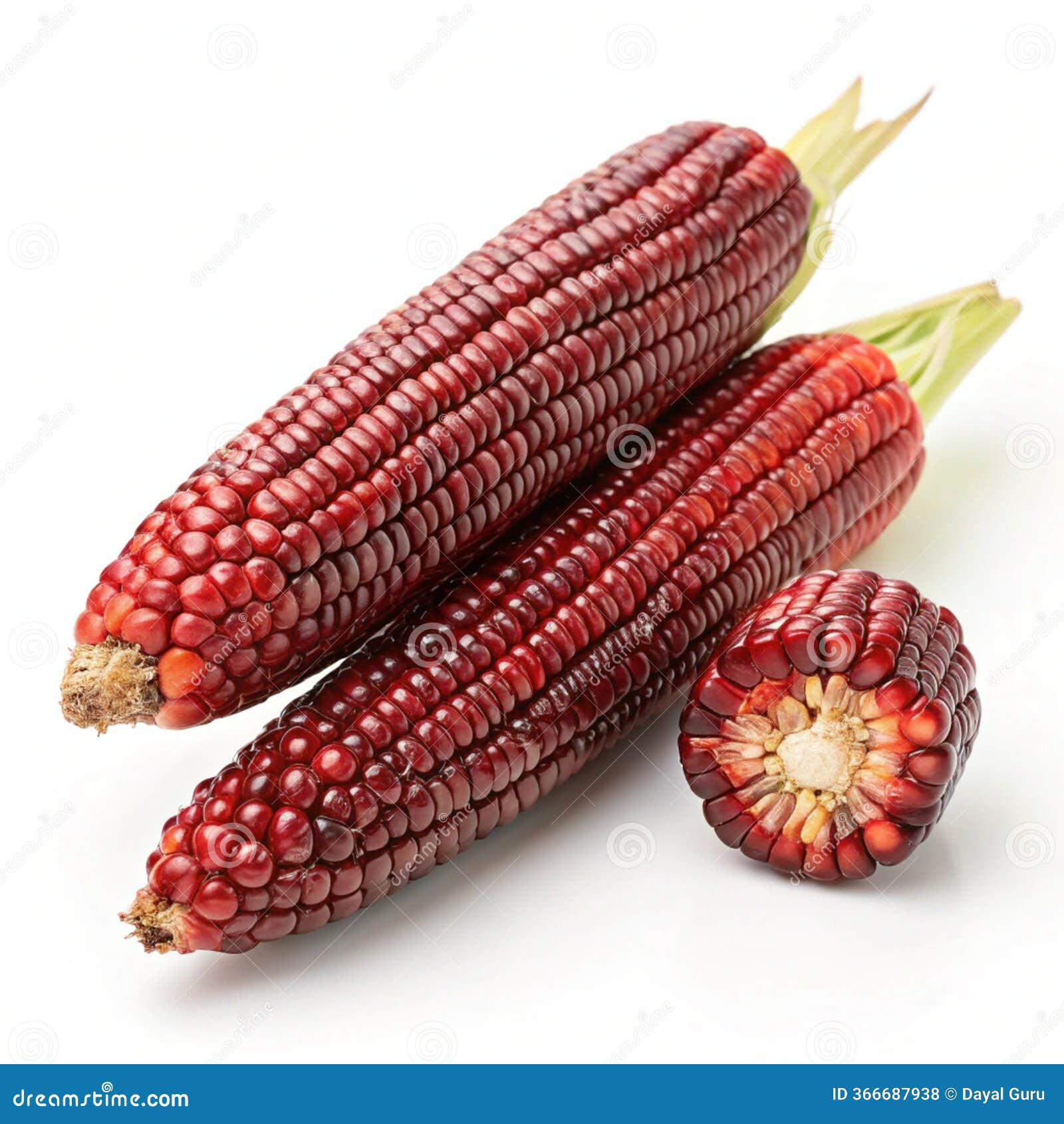 Siam Ruby Queen Thai Red Corn Isolated On White Background Royalty-Free ...