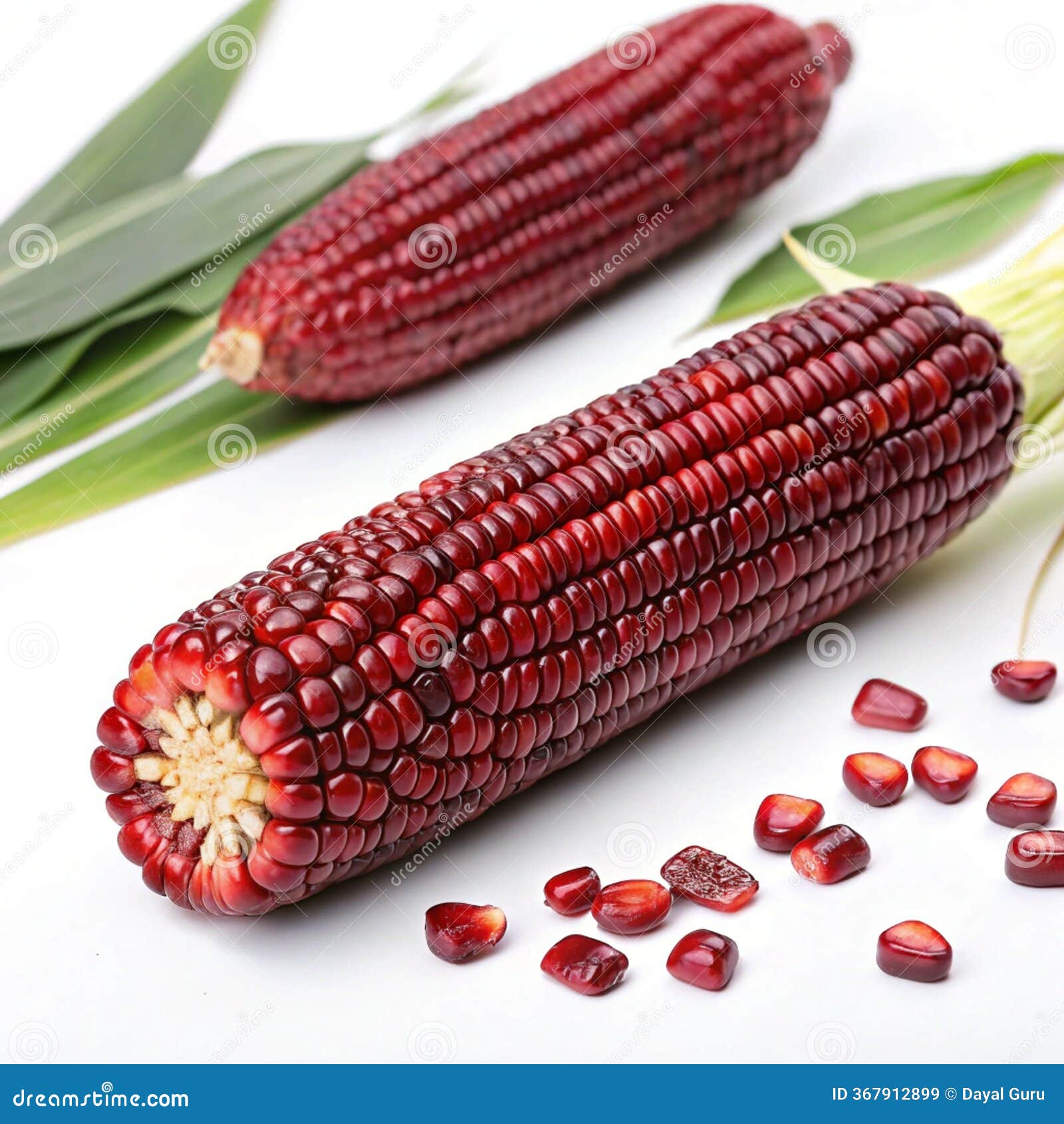 Siam Ruby Queen Thai Red Corn Isolated On White Background Royalty-Free Stock Photo ...