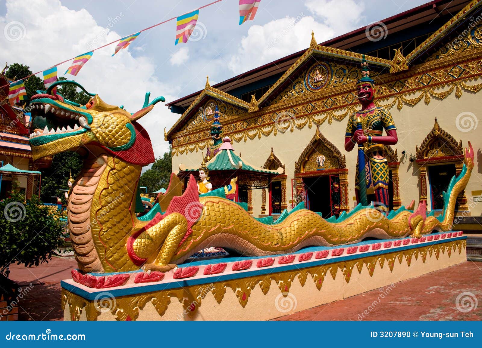 Siam temple with dragon stock photo. Image of antique - 3207890