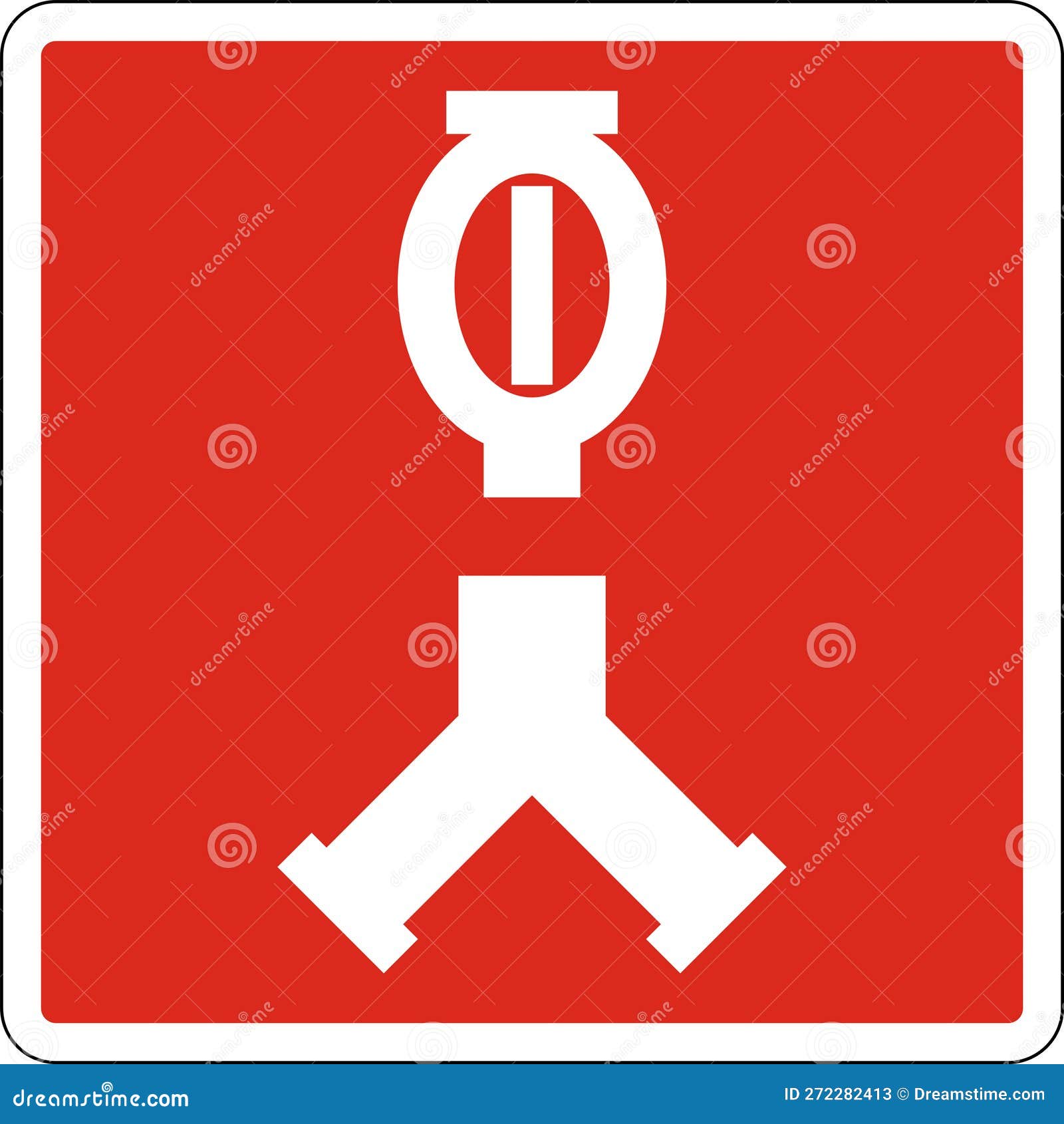 Siamese Automatic Sprinkler Connection Sign Stock Vector - Illustration ...