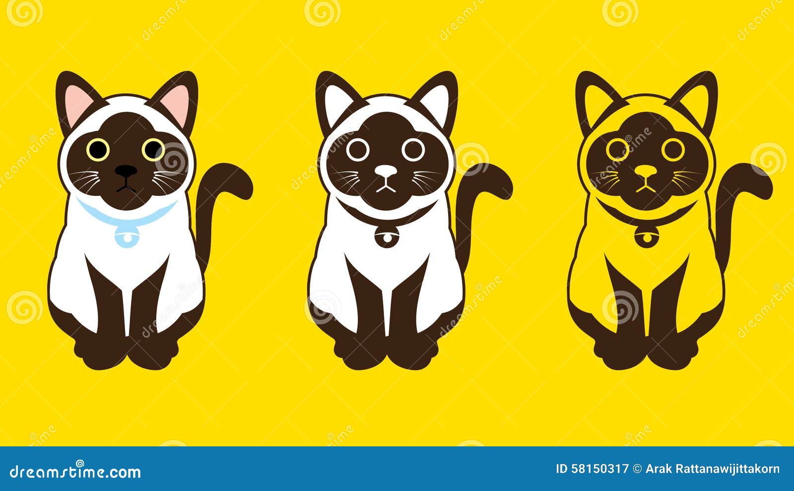 Siamese cat stock vector. Illustration of symbol, logo - 58150317