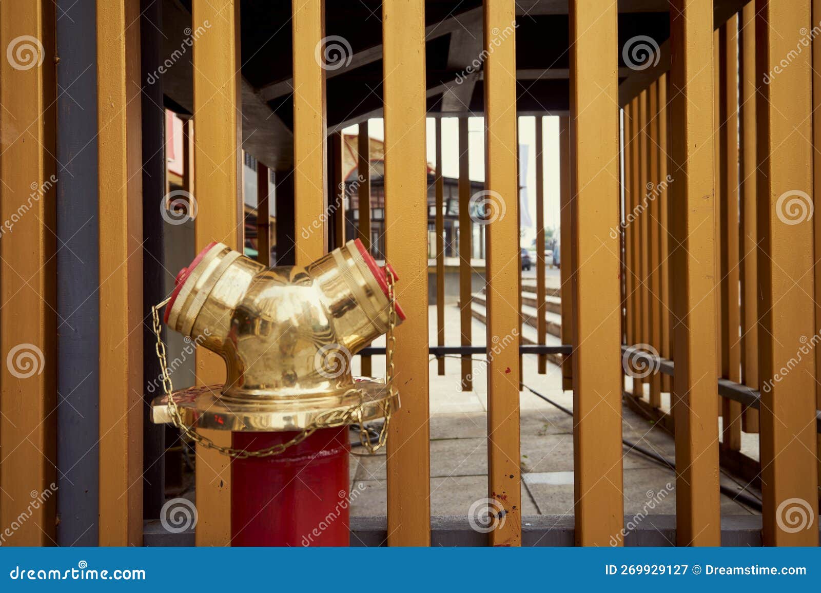 Siamese connection stock image. Image of firefighter - 269929127