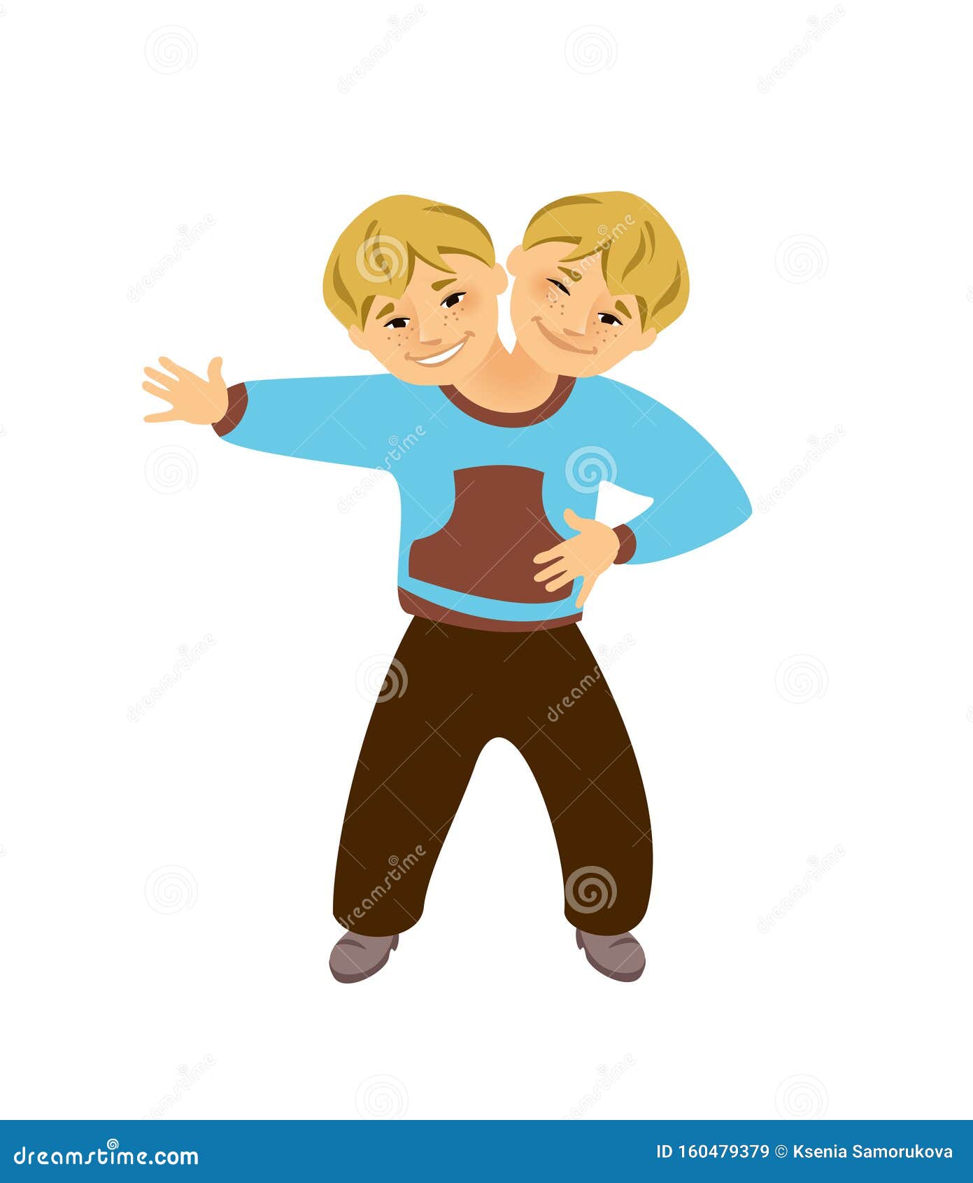 Siamese Twins. Conjoined Twins. Vector Illustration | CartoonDealer.com ...