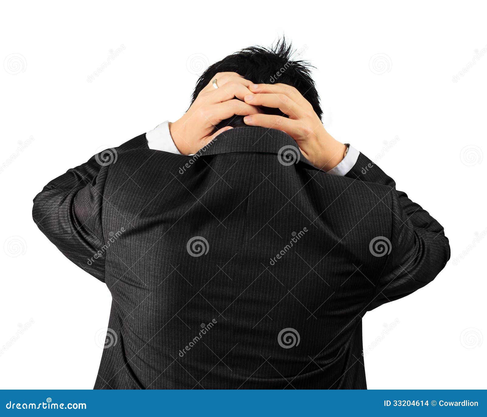 A+sian Business Man with Failure Expression Over White Stock Photo ...