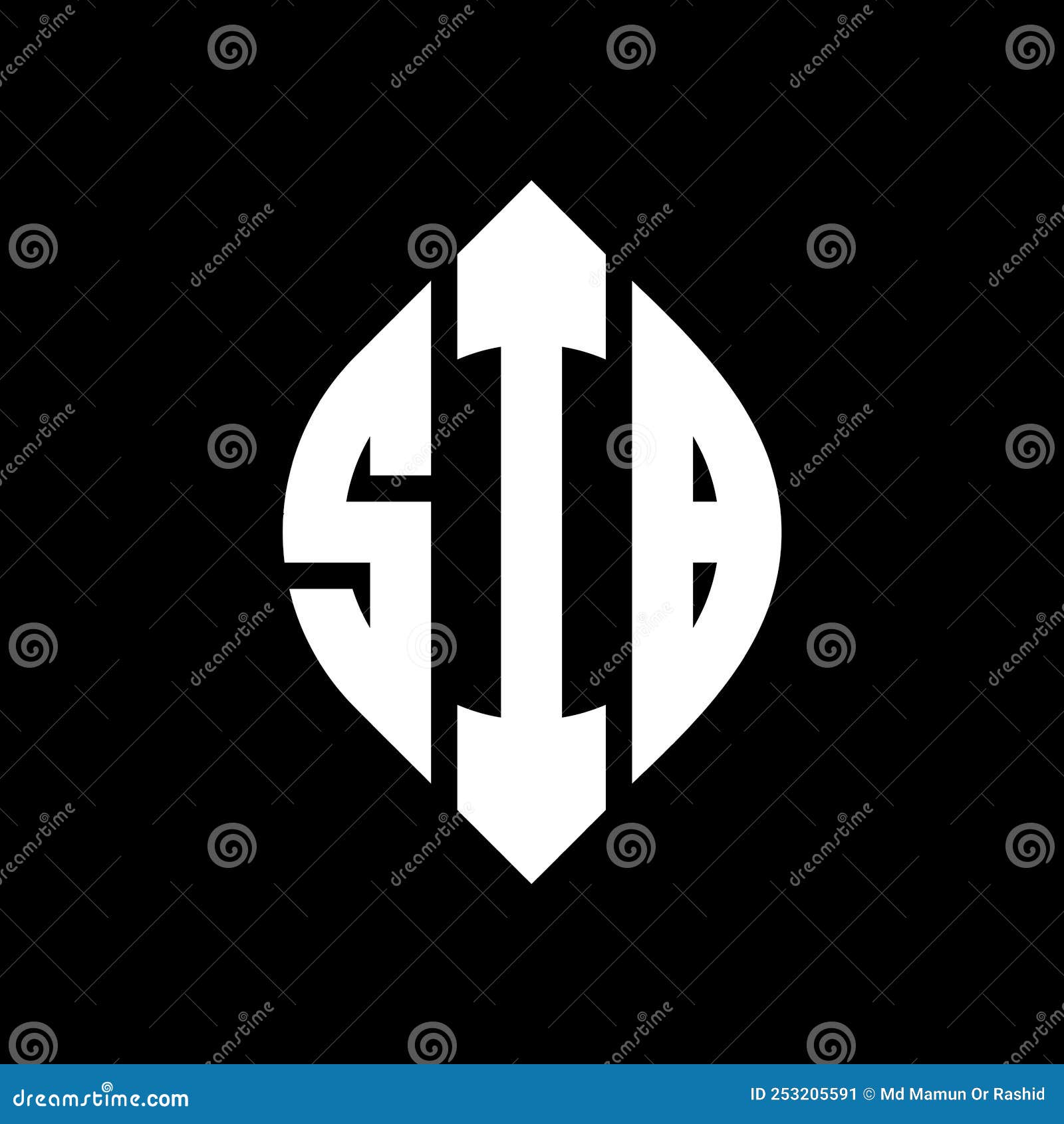 SIB Circle Letter Logo Design with Circle and Ellipse Shape. SIB ...