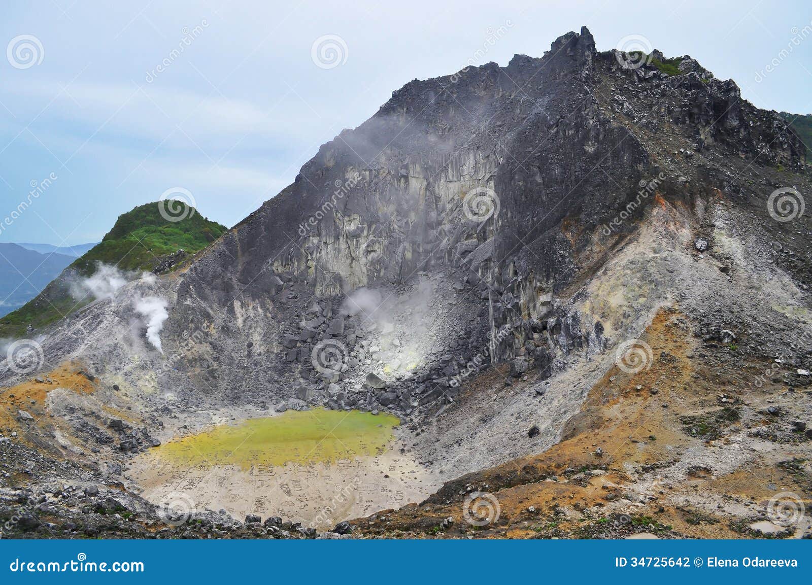 Sibayak-Vulkan stockfoto. Bild von landschaft, geologisch - 34725642