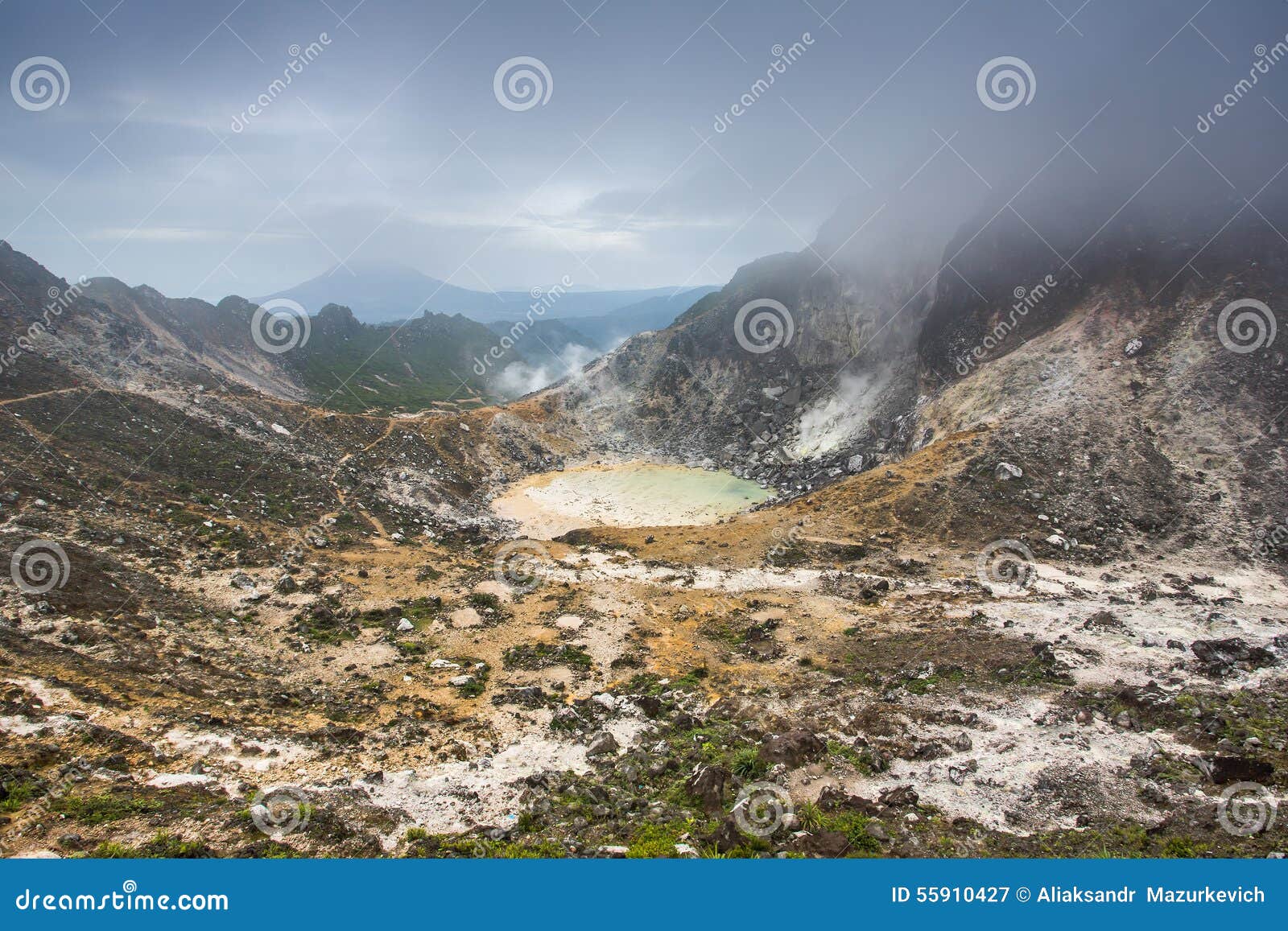 Sibayak-Vulkan, Berastagi, Sumatra, Indonesien Stockbild - Bild von ...