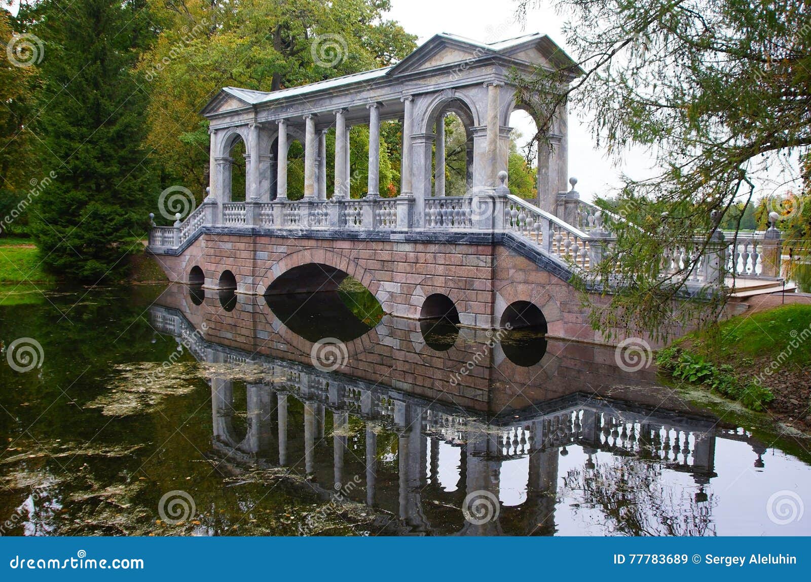 Siberian Bridge in the Catherine Park Stock Image - Image of siberian ...