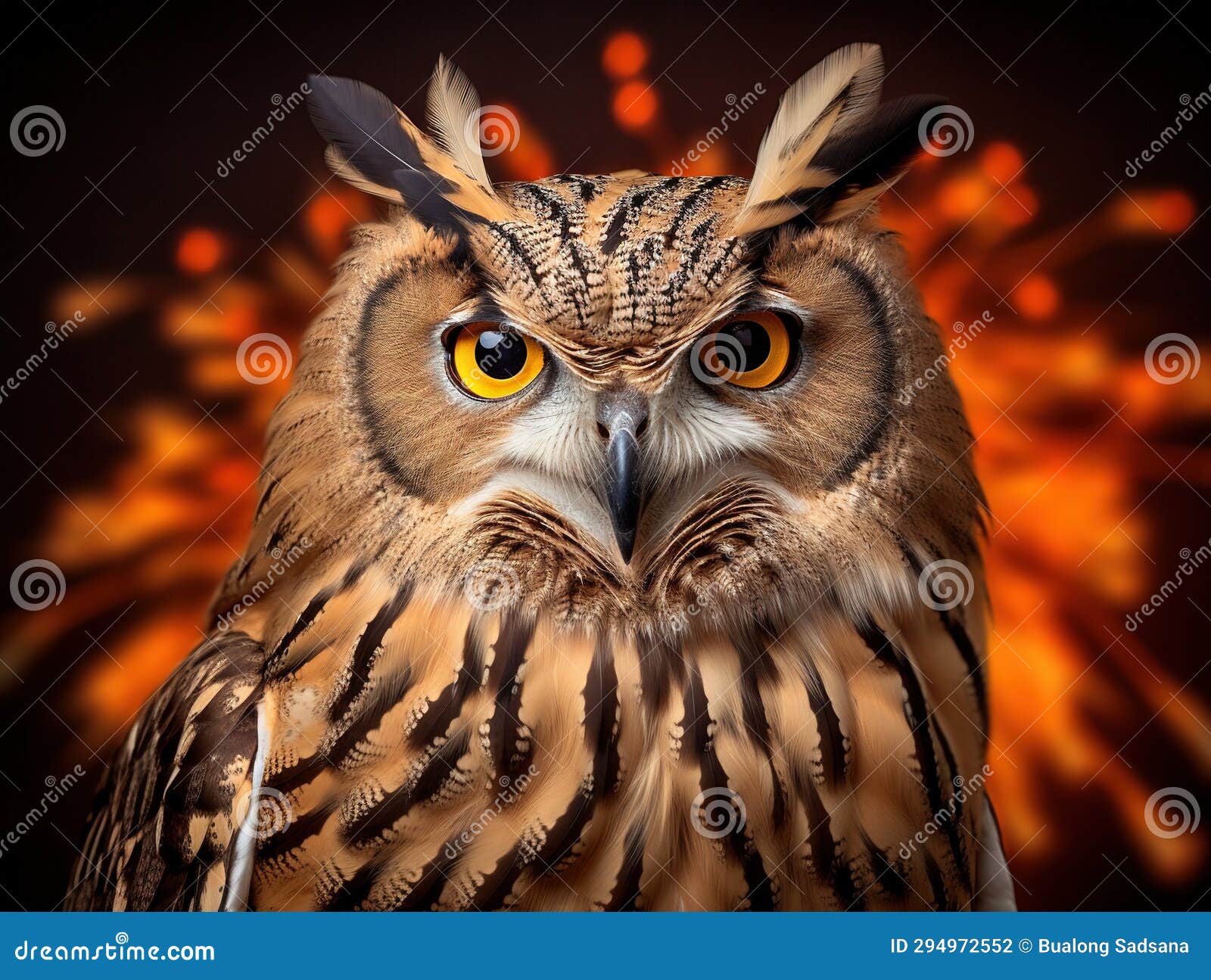 Siberian Eagle Owl Or Bubo Bubo Sibericus Made With Generative AI ...