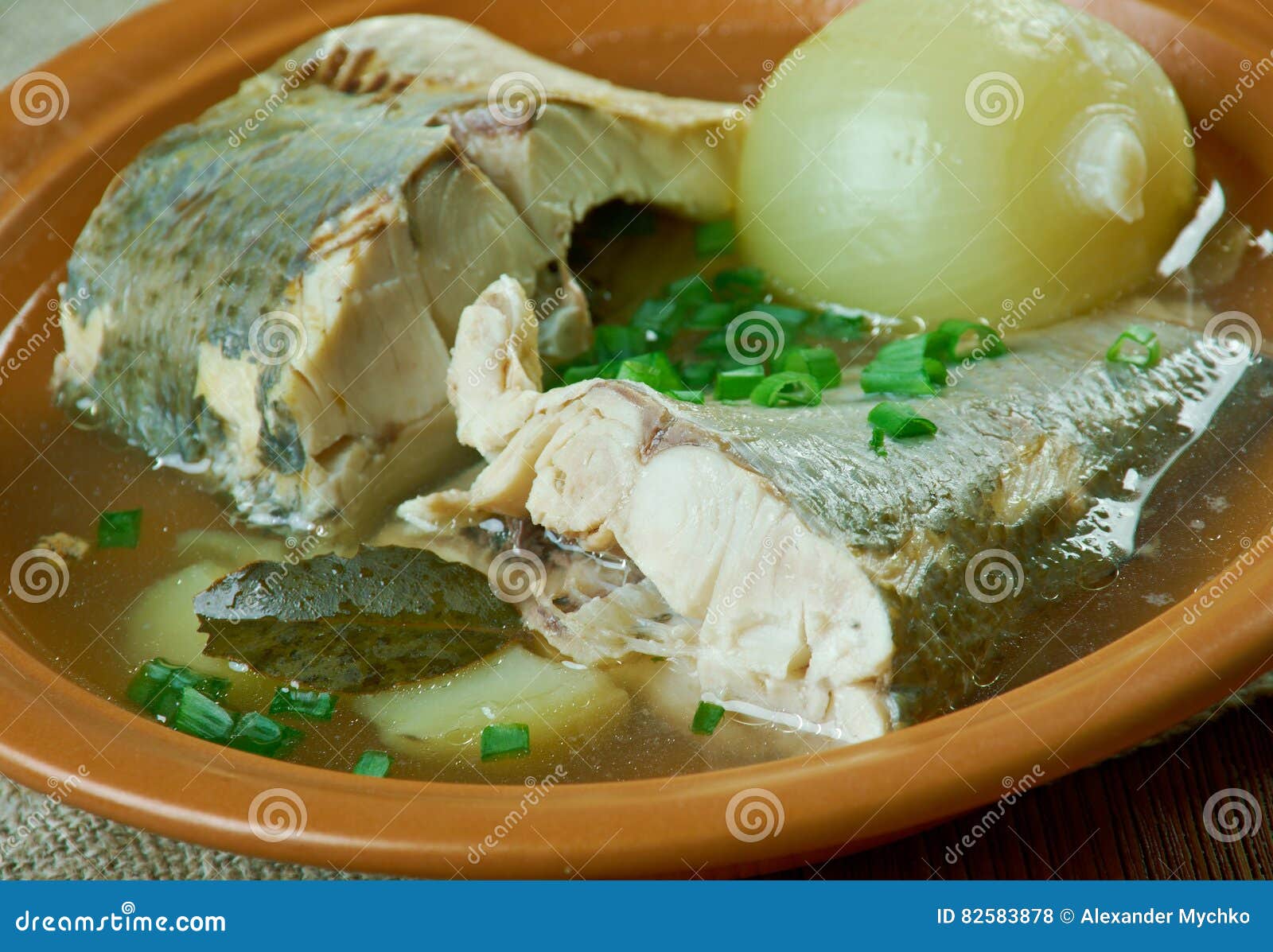 Siberian fish soup of omul stock photo. Image of dinner - 82583878