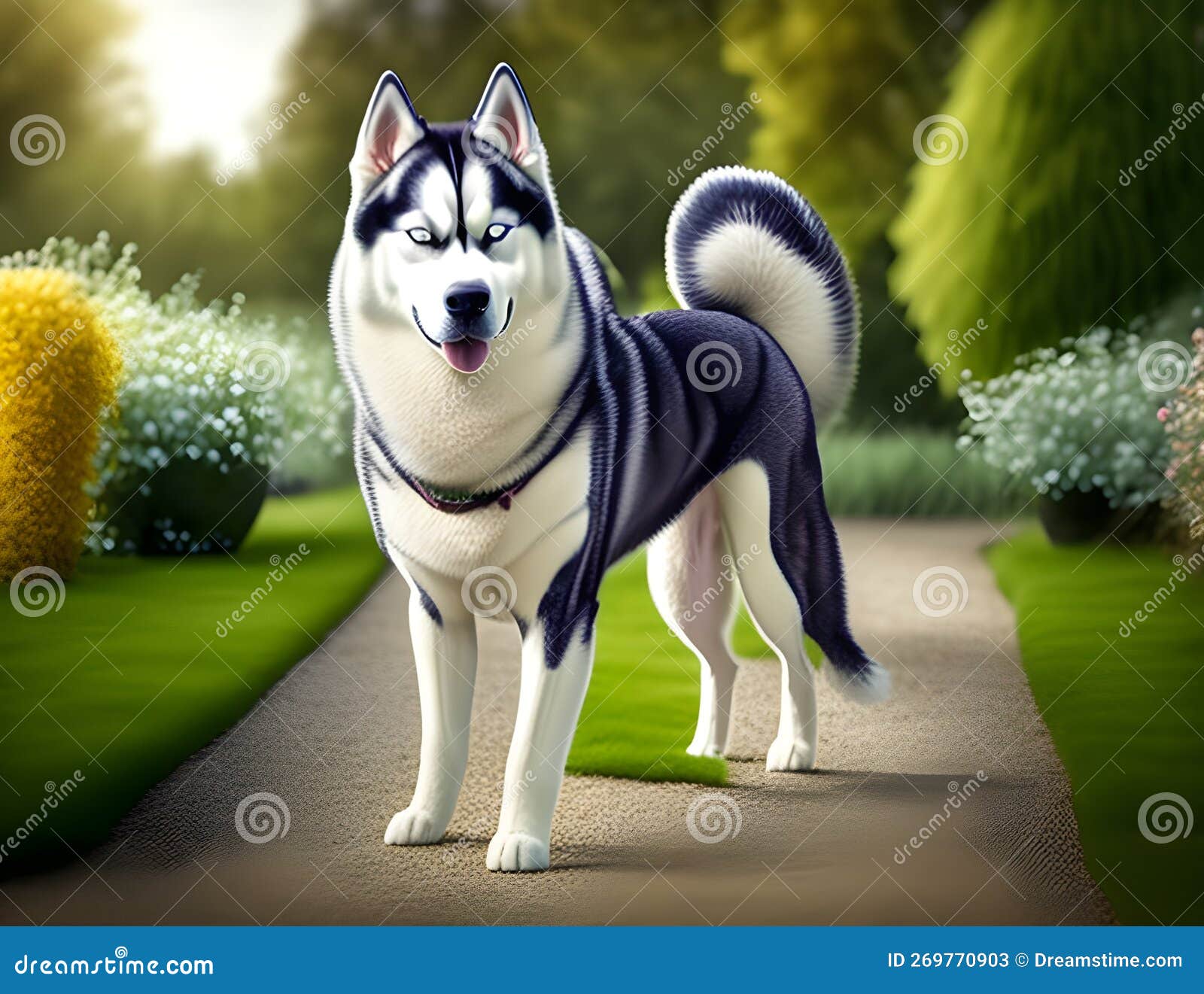 Siberian Husky Dog, Generative AI Illustration Stock Image - Image of graphic, draw: 269770903