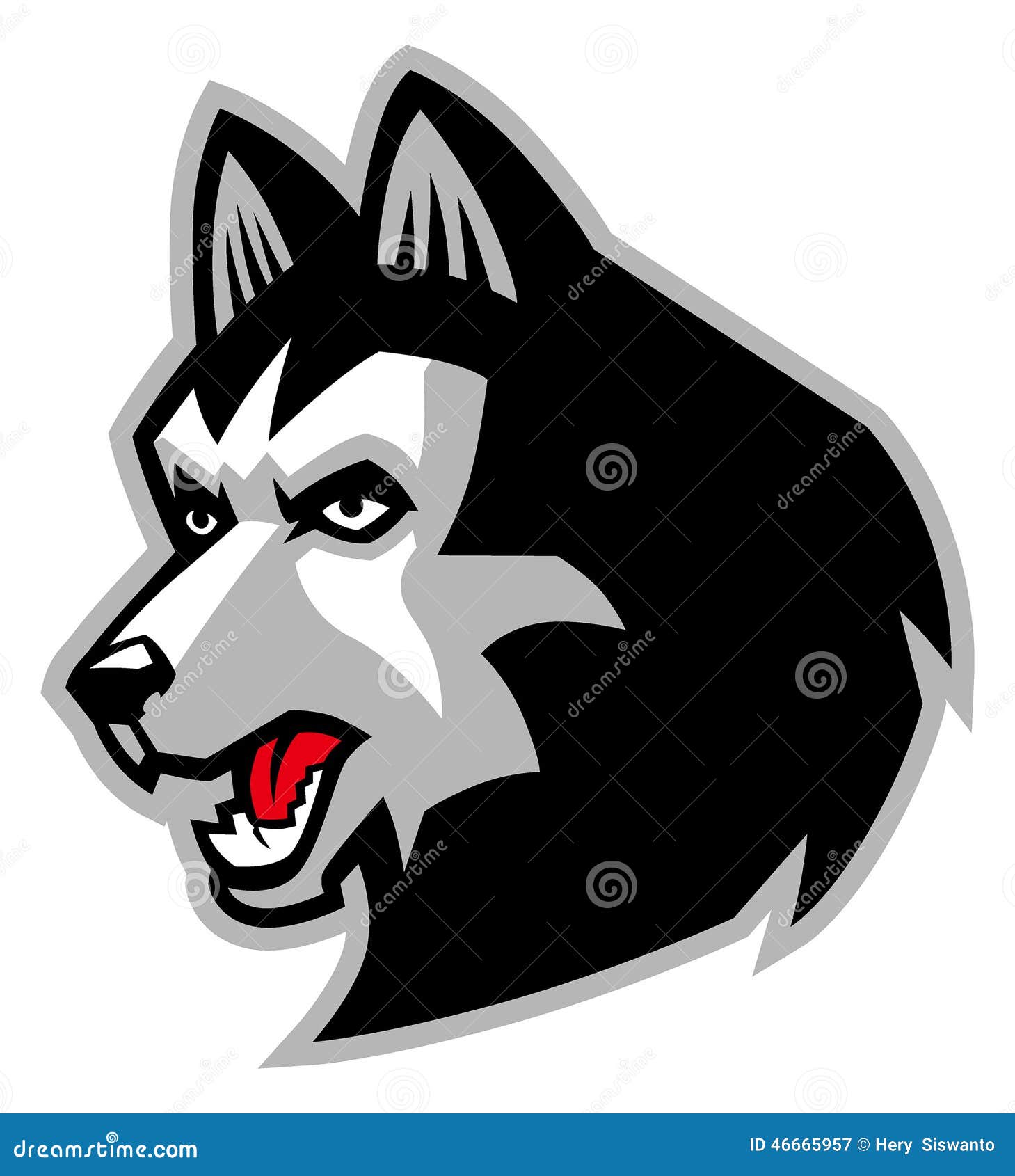 Siberian Husky Mascot Logo. Siberian Husky Head Isolated Vector ...