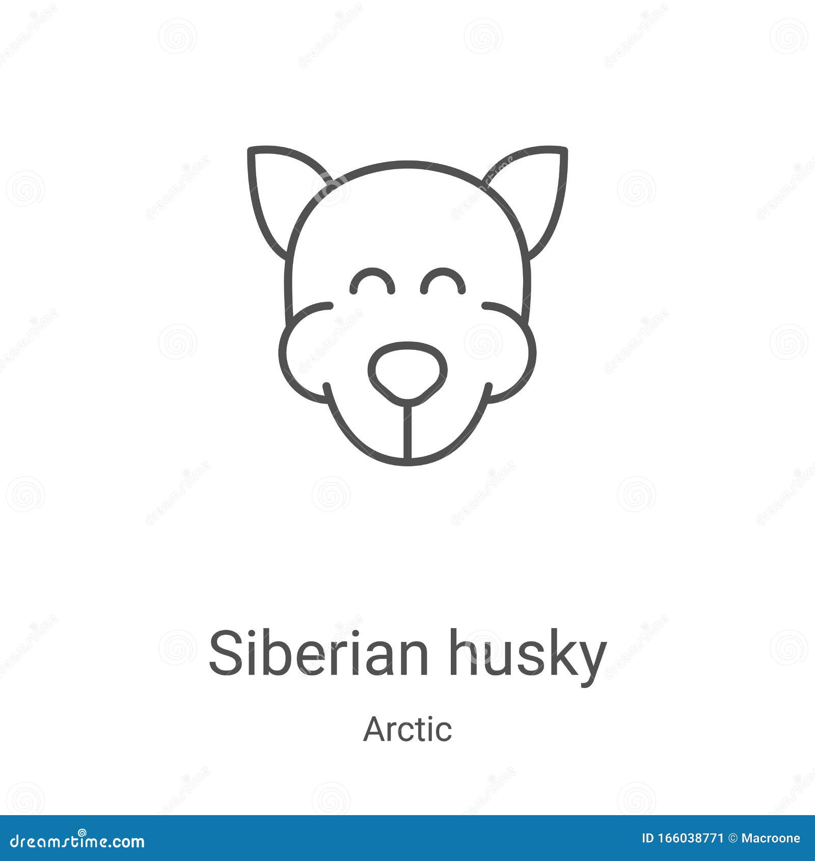 Siberian Husky Icon Vector from Arctic Collection. Thin Line Siberian ...