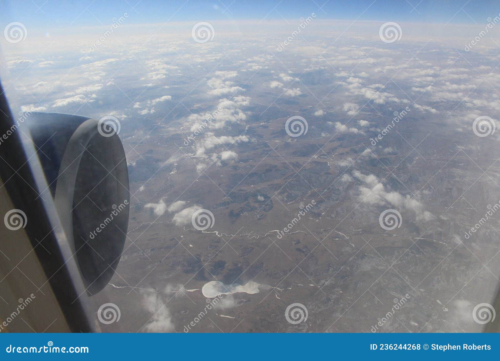 Siberian Landscapes Viewed from a Plane Passing Overhead Stock Photo ...