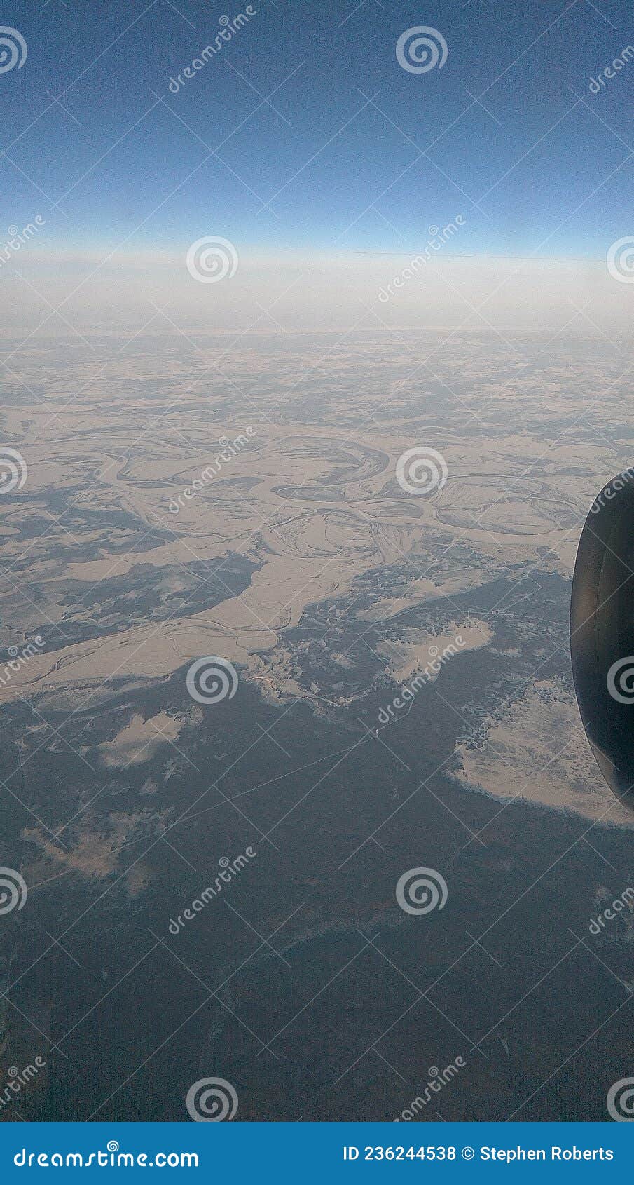 Siberian Landscapes Viewed from a Plane Passing Overhead Stock Photo ...
