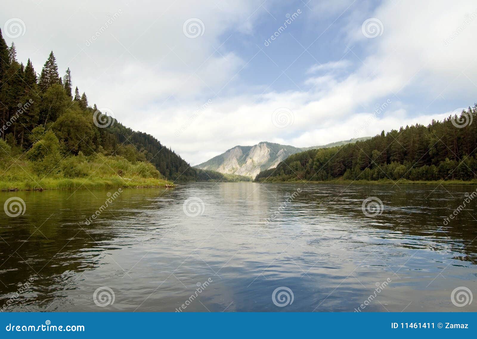Siberian river landscape stock image. Image of distance - 11461411