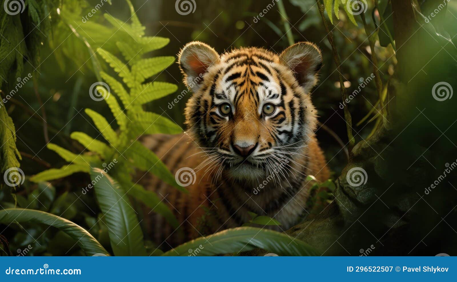 Siberian Tiger Cub in Deep Forest Stock Image - Image of nature, cute ...