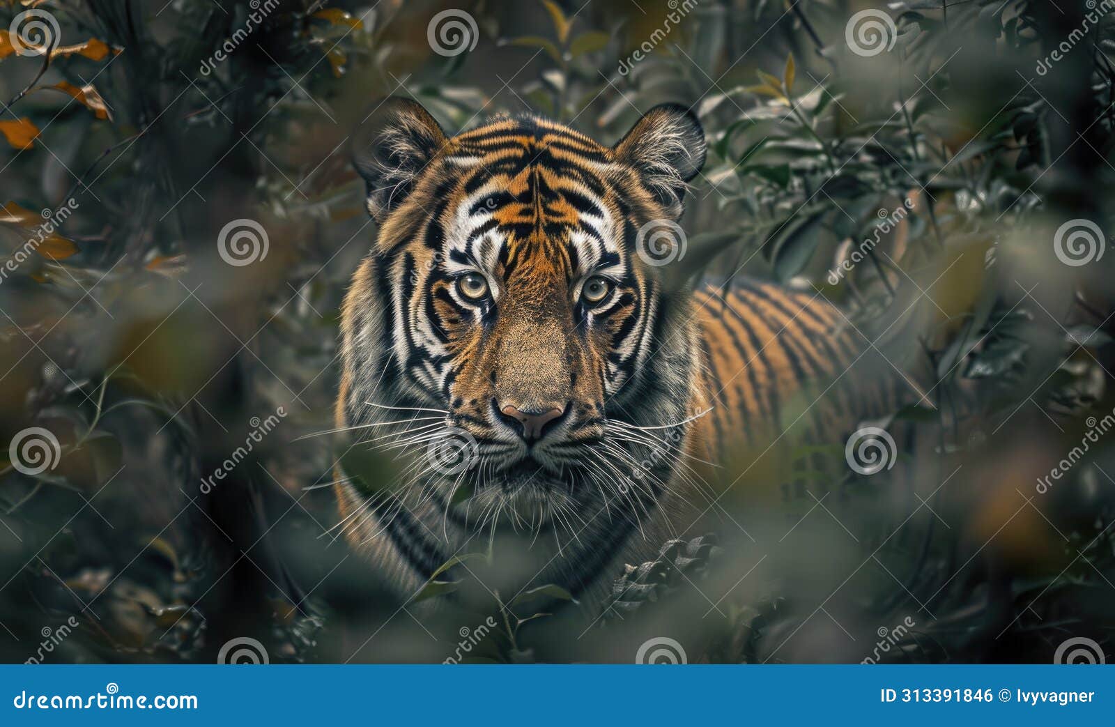 The Siberian Tiger in the Forest Stock Photo - Image of dangerous ...