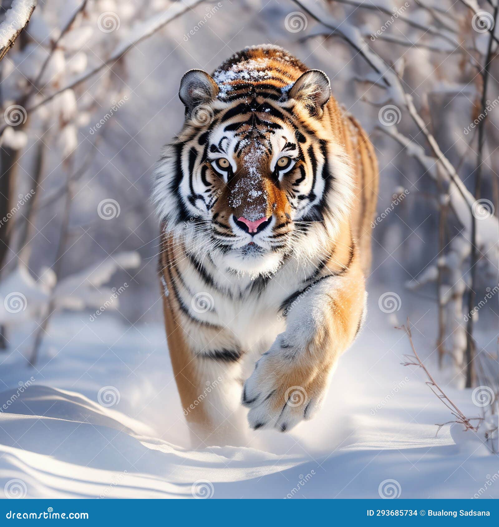 Ai Generated Illustration Wildlife Concept of Siberian Tiger Looking ...