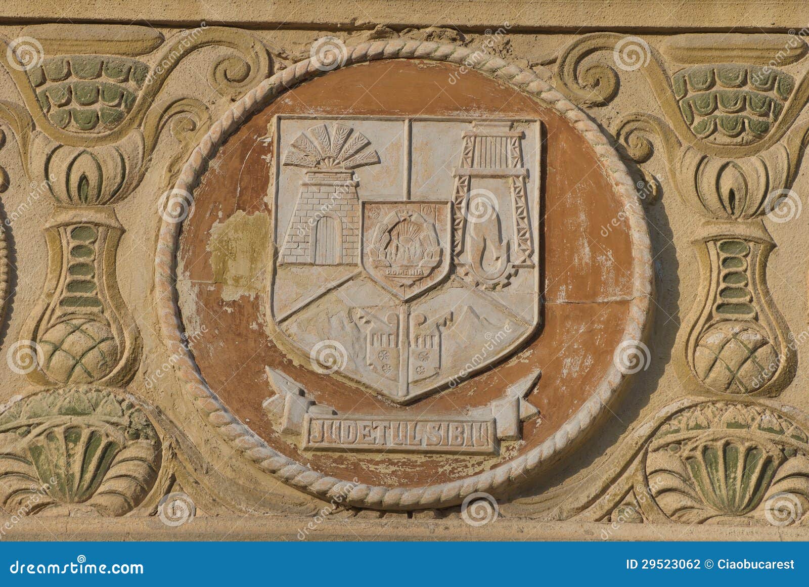Sibiu county, coat of arms stock photo. Image of exterior - 29523062