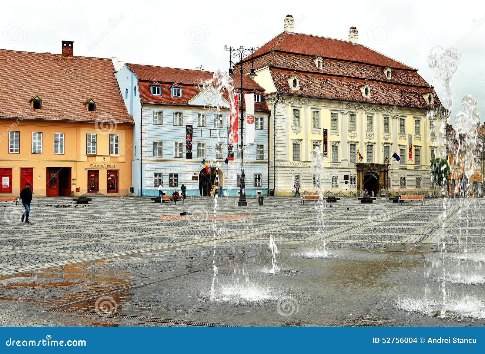 Sibiu Romania editorial stock image. Image of street - 52756004