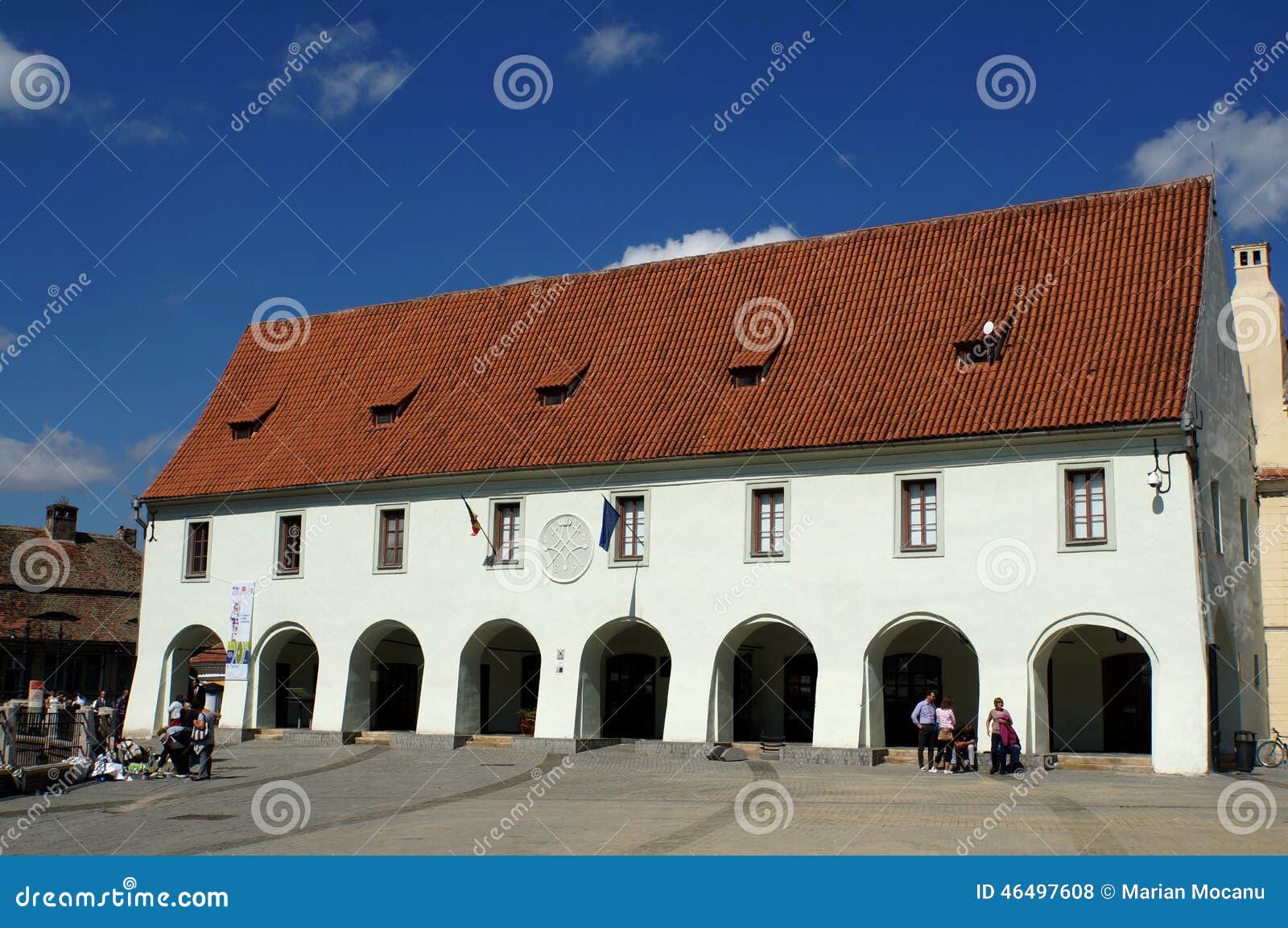 Sibiu - medieval house editorial stock photo. Image of square - 46497608