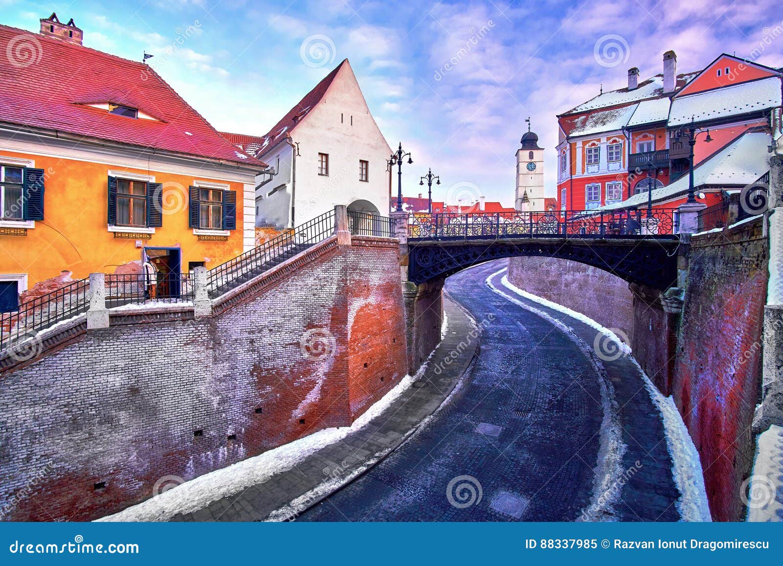Sibiu Romania Transilvania Liars Bridge. Stock Image - Image of ...