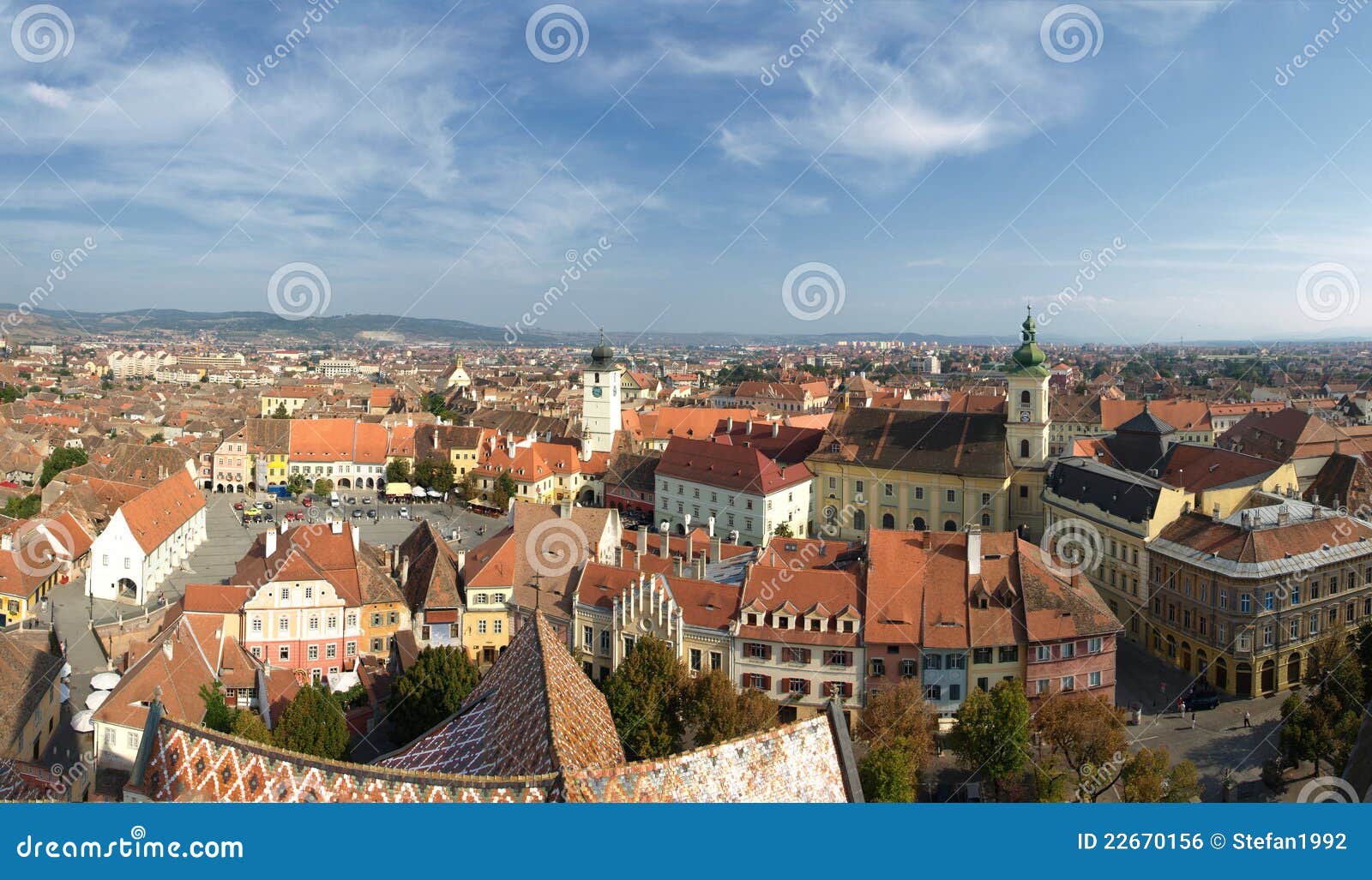 Sibiu view stock photo. Image of traditional, hermanstadt - 22670156