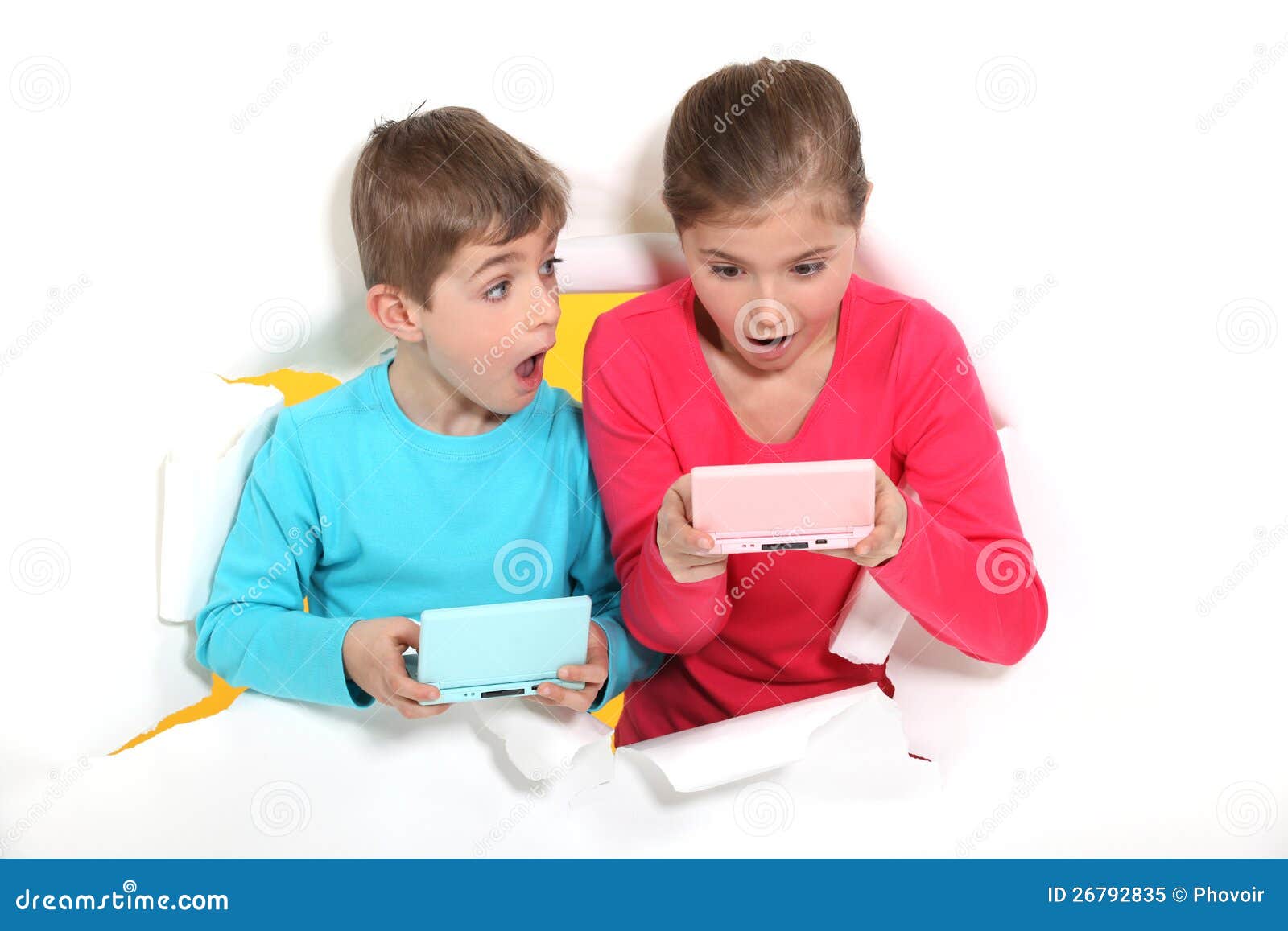 Sibling Playing Video Games Stock Image - Image of sofa, caucasian ...