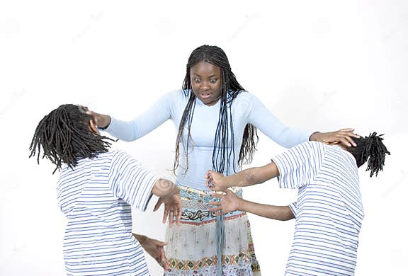 Sibling Rivalry stock image. Image of african, skirt, paisley - 756191