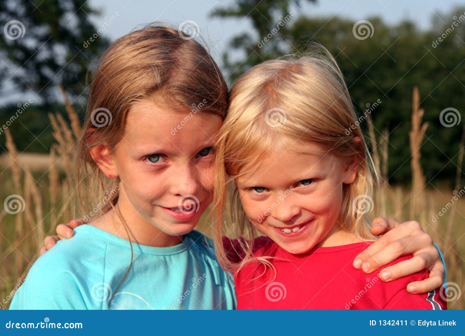 Siblings stock image. Image of couple, family, field, child - 1342411