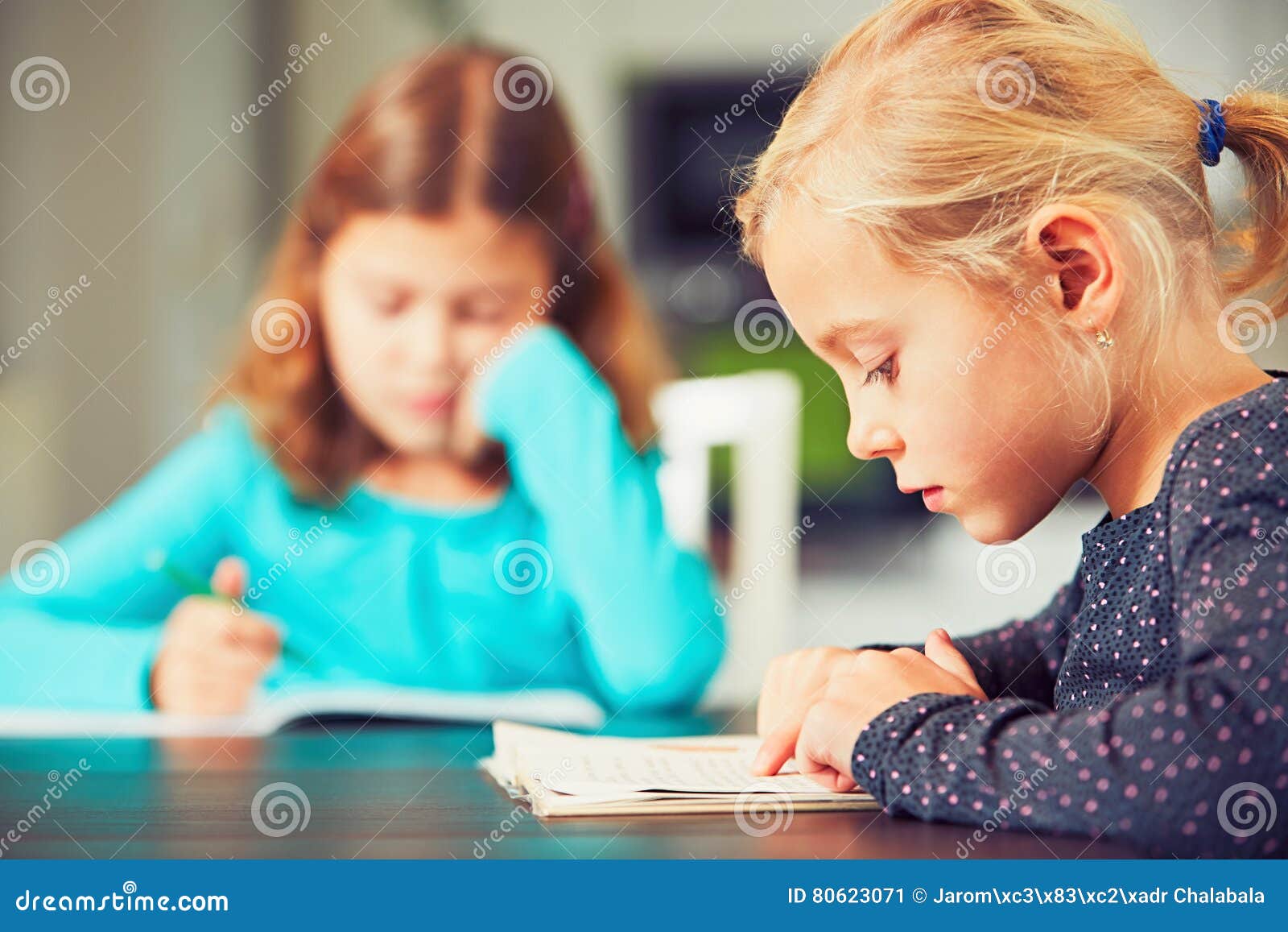 Siblings are Doing Homework Stock Image - Image of learning, exercise ...