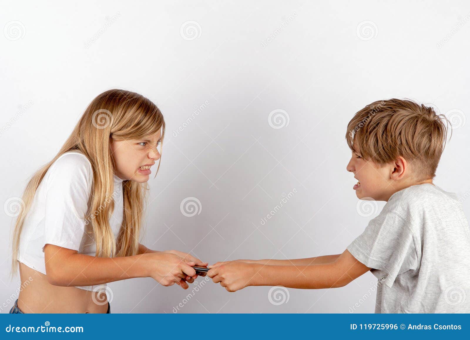 Siblings Fighting While Doing Laundry Stock Photography | CartoonDealer ...