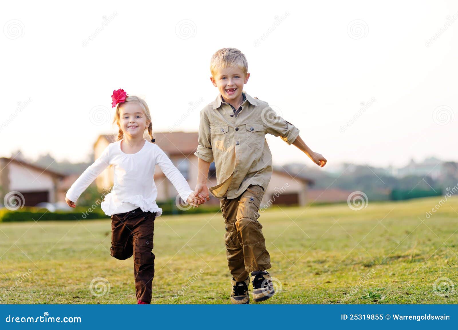 Siblings playing stock image. Image of adorable, childhood - 25319855
