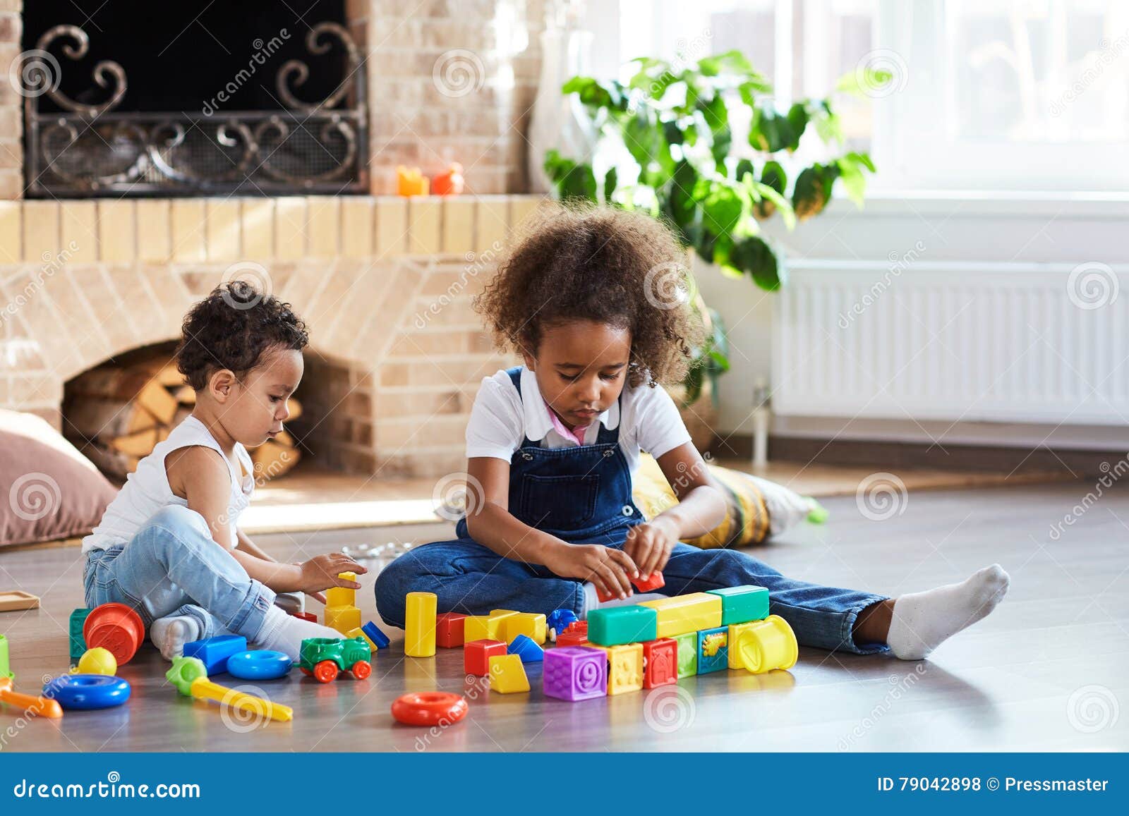 Siblings playing stock photo. Image of sweet, africanamerican - 79042898