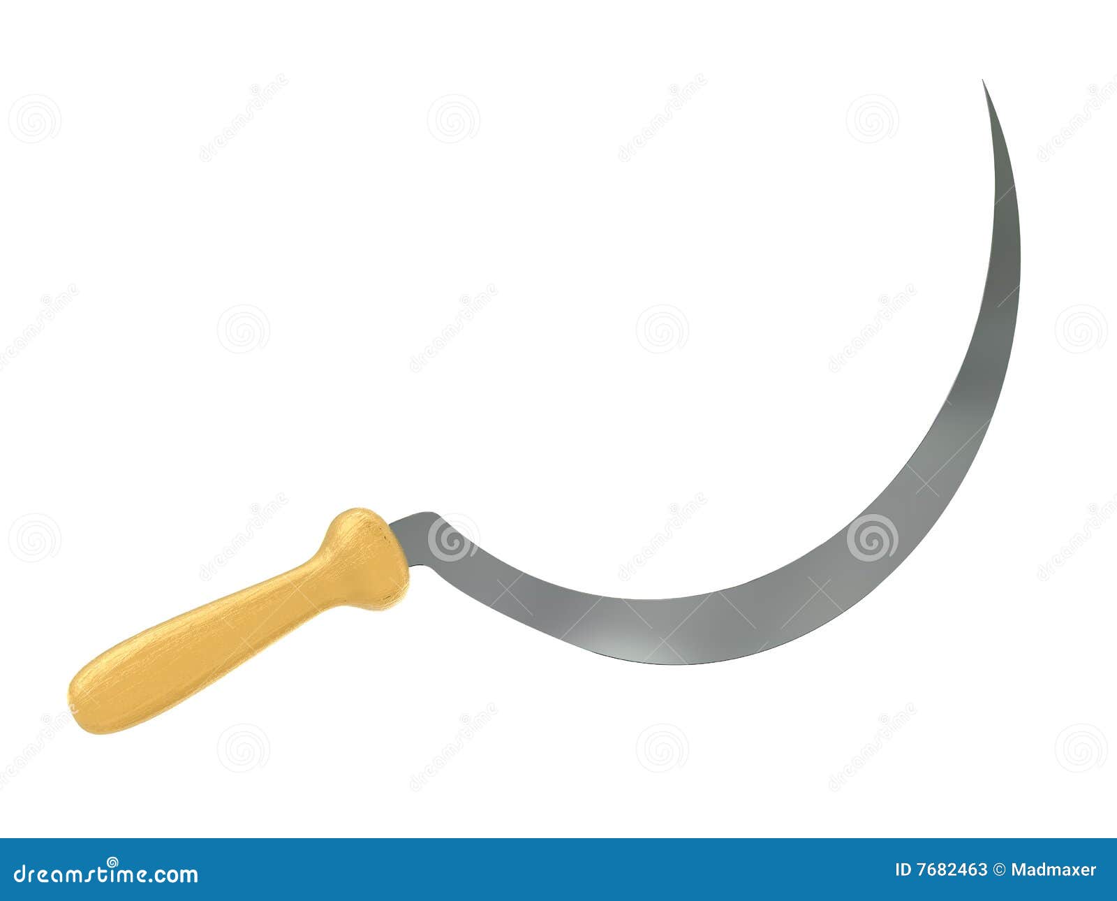 Sichel stock abbildung. Illustration von holz, form, getrennt - 7682463