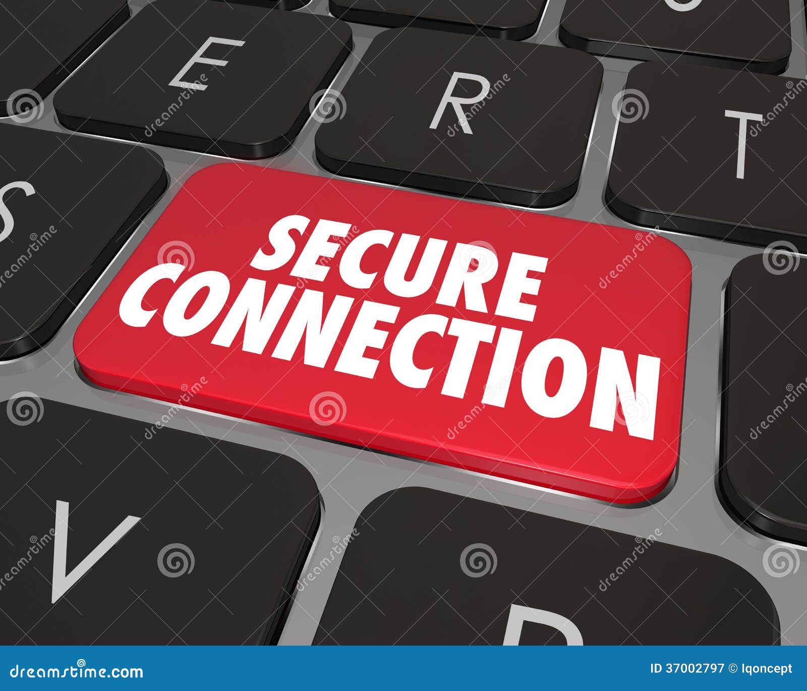 Sichere Verbindungs-Computer-Tasten-Internet-on-line-Sicherheit Stock ...