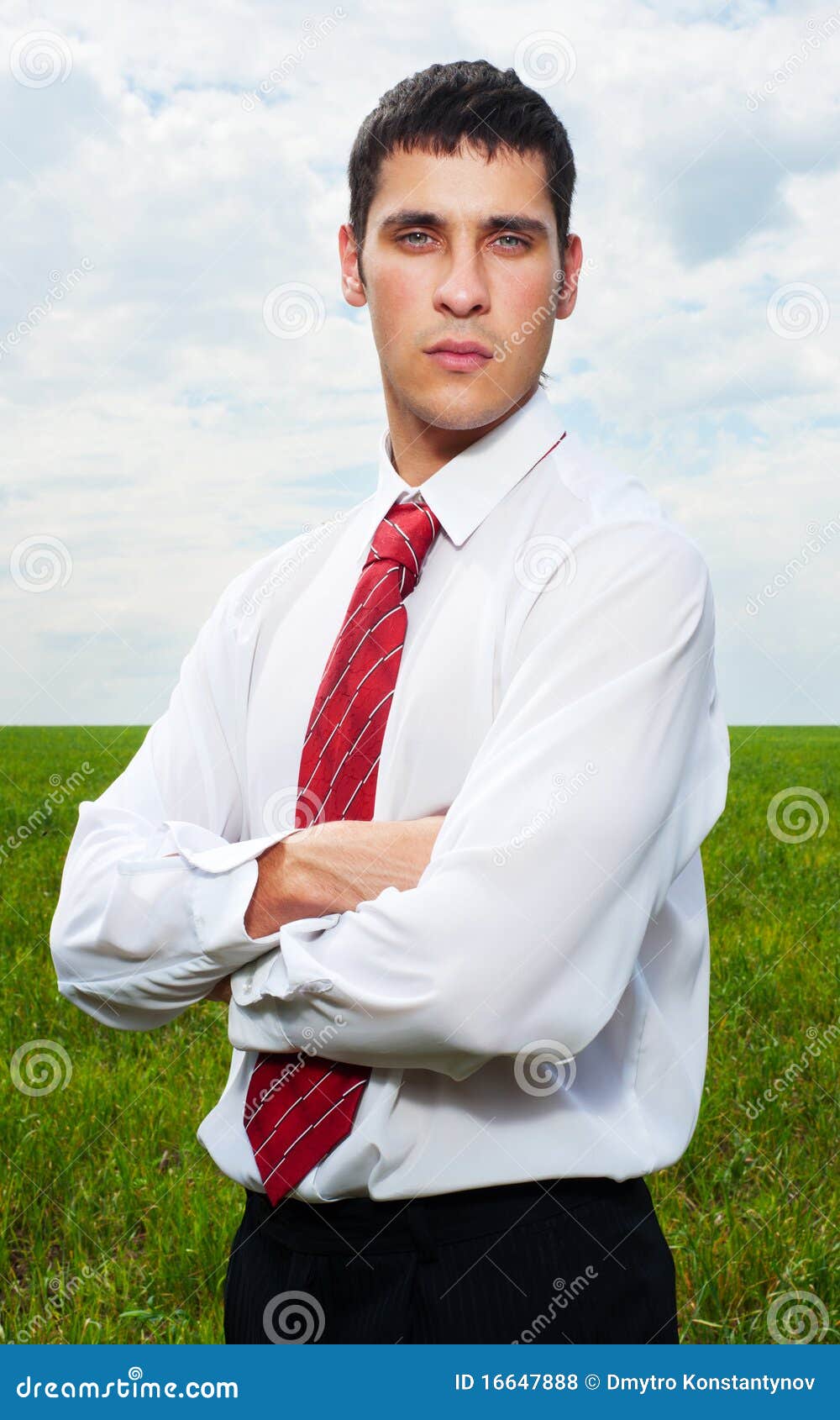 Sicherlich Ernster Geschäftsmann Stockfoto - Bild von jung, himmel ...