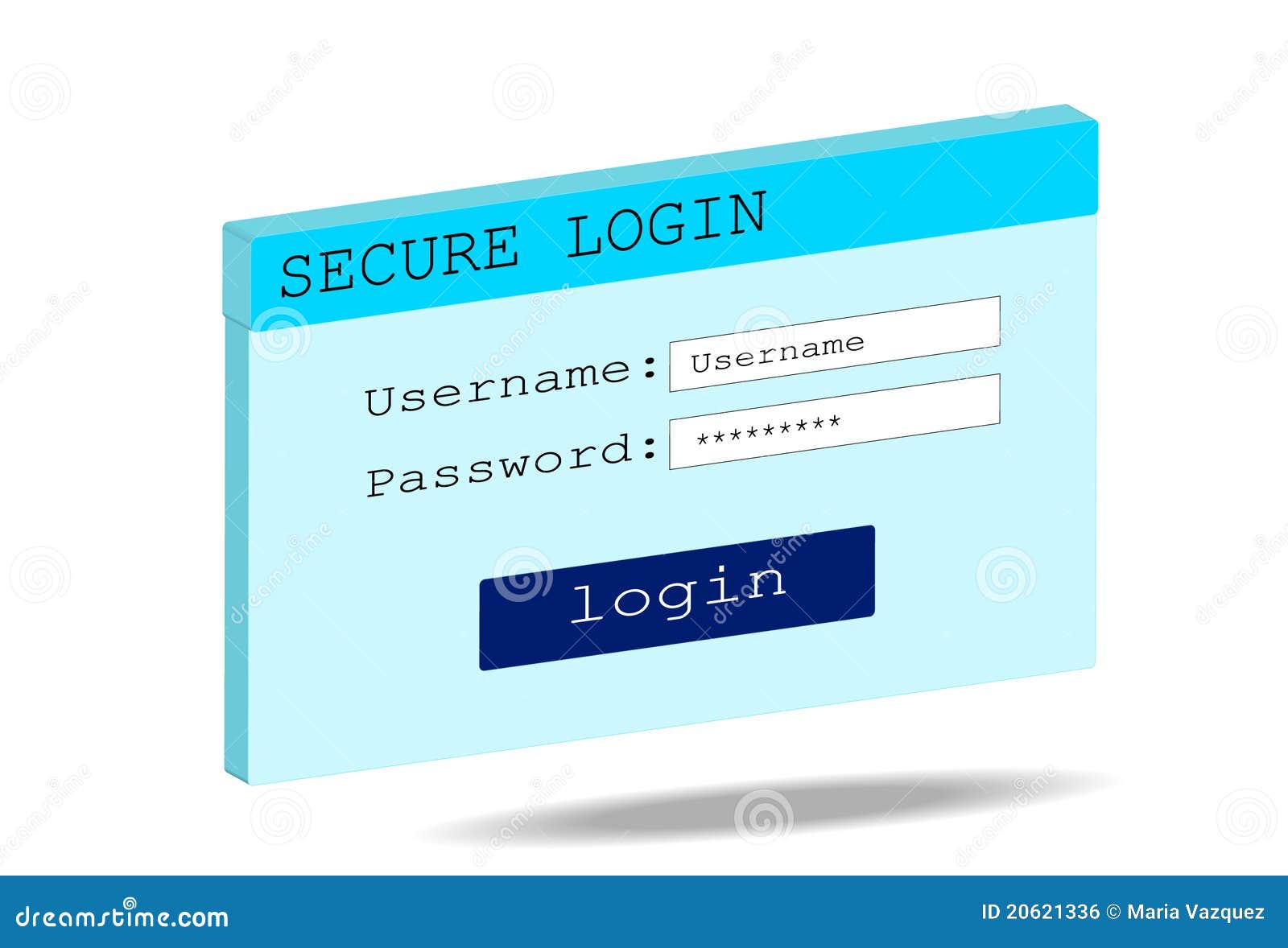 Sichern Sie LOGON vektor abbildung. Illustration von schreiben - 20621336