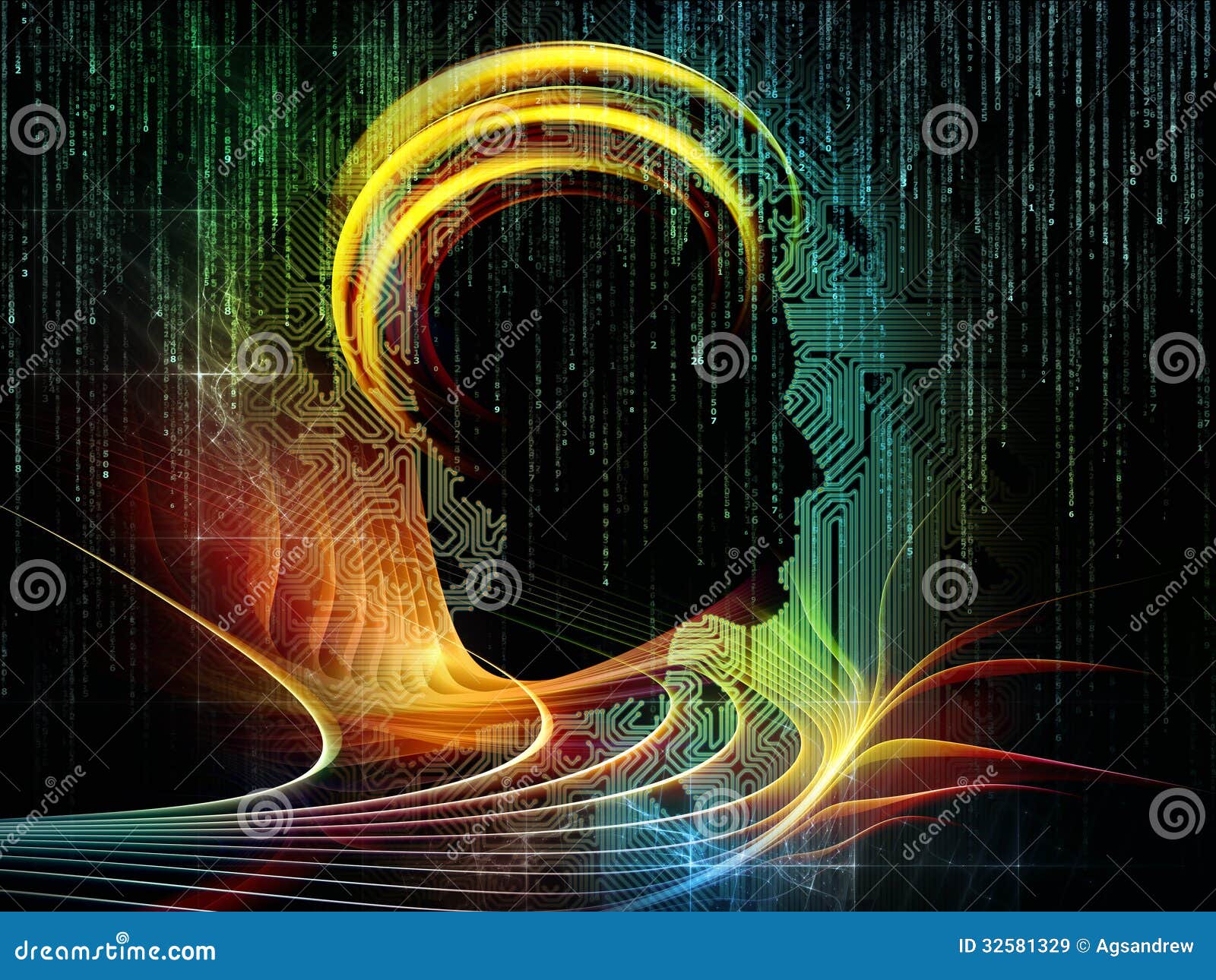 Sichtbarmachung Der Stromkreis-Intelligenz Stock Abbildung ...