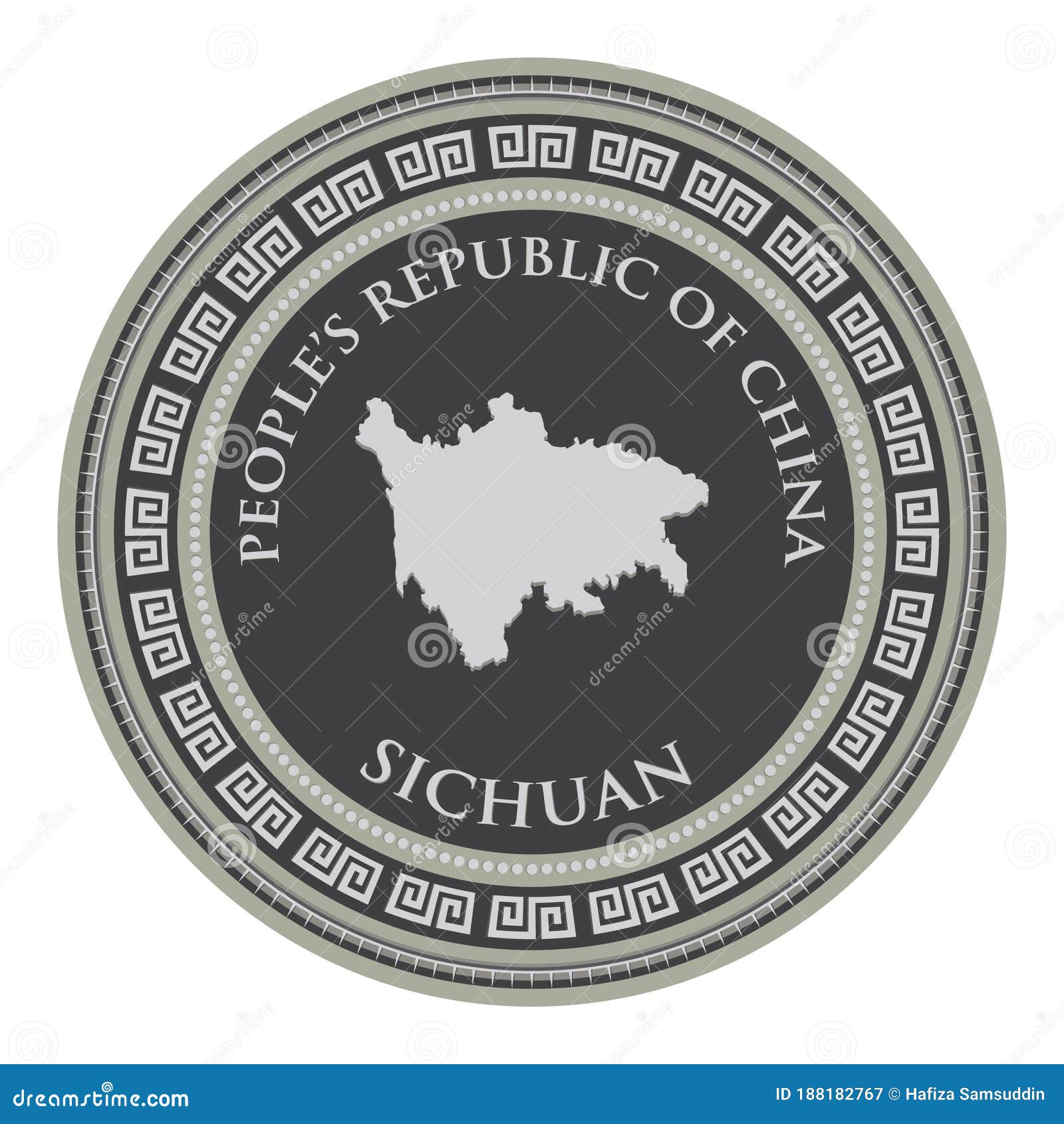 Sichuan Map. Vector Illustration Decorative Design Stock Vector ...