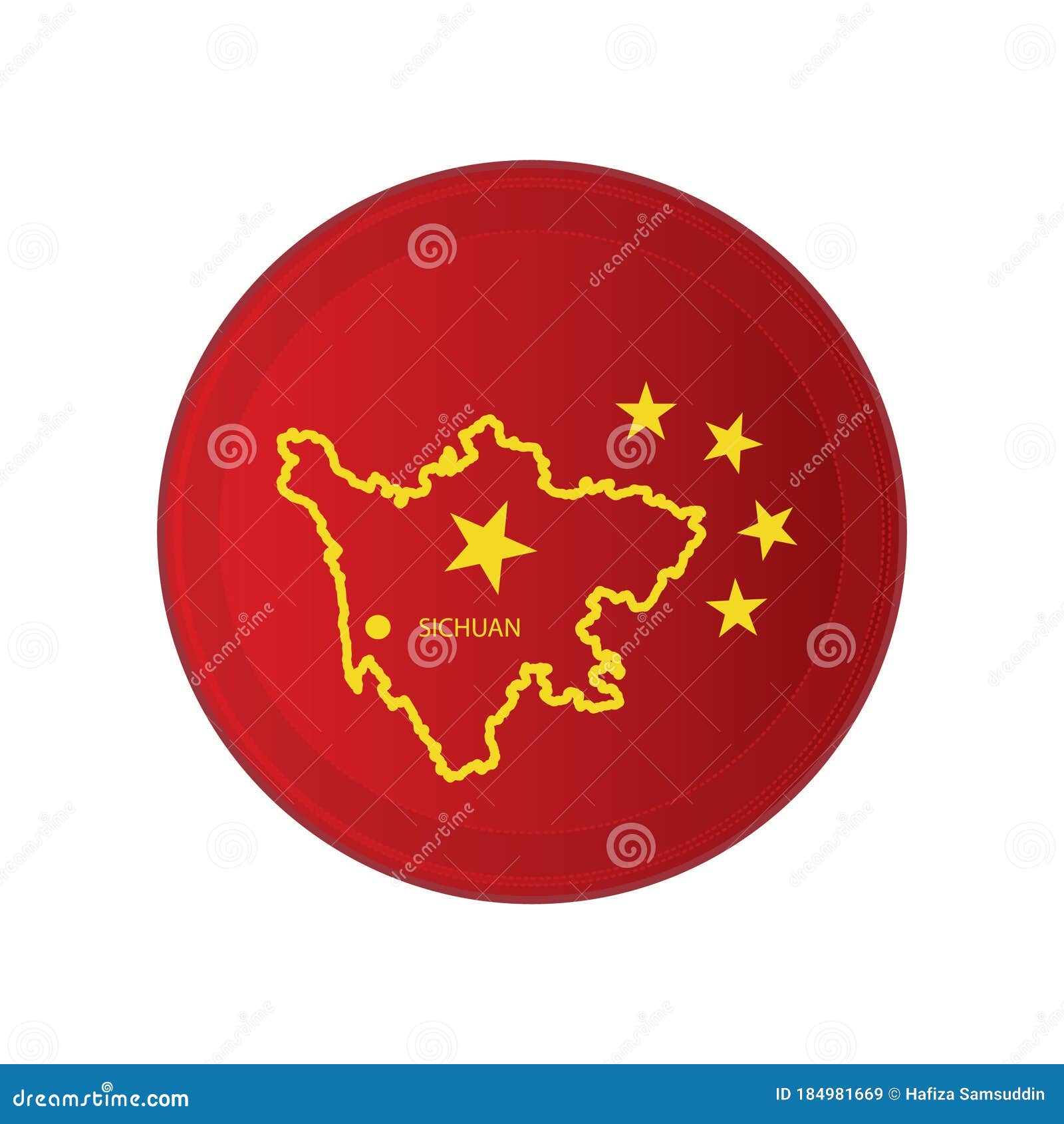Sichuan Map. Vector Illustration Decorative Design Stock Illustration ...