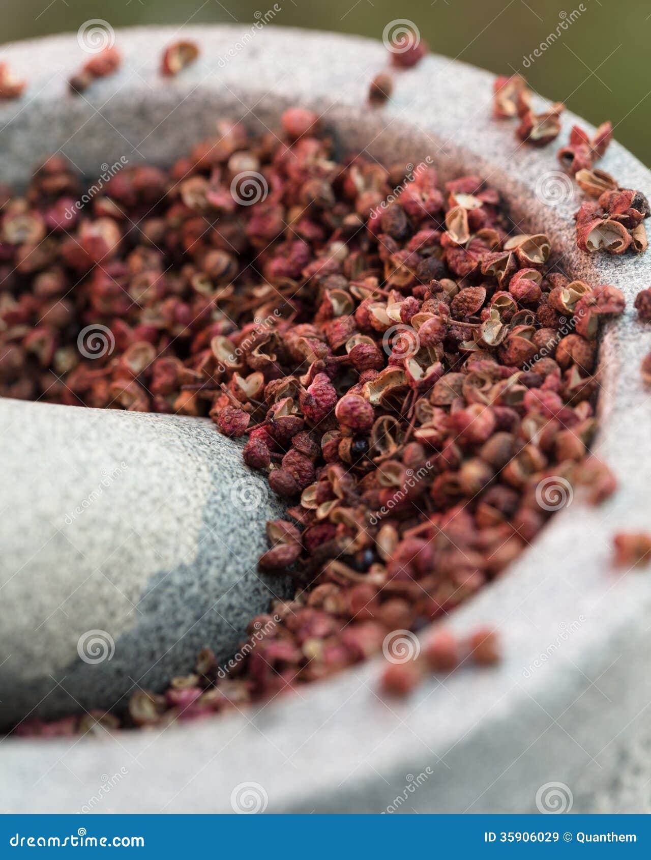 Sichuan pepper stock image. Image of shot, mortar, studio - 35906029