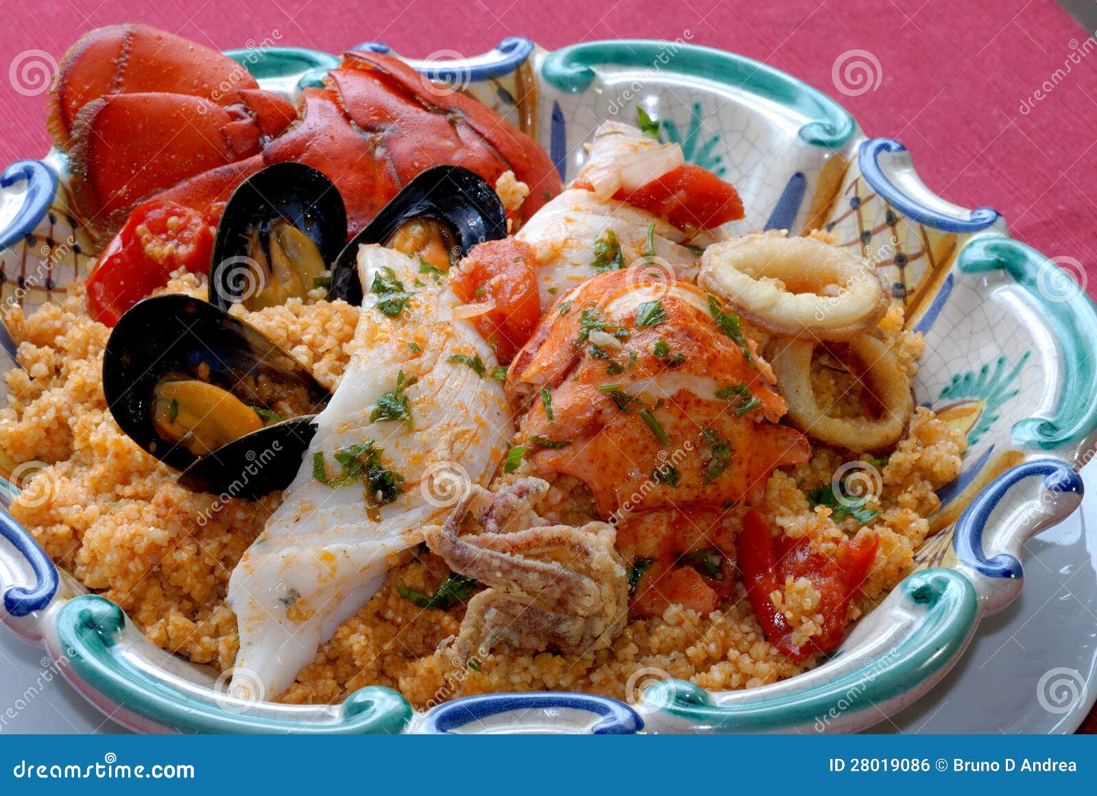 Sicilan fish couscous stock photo. Image of african, plate - 28019086