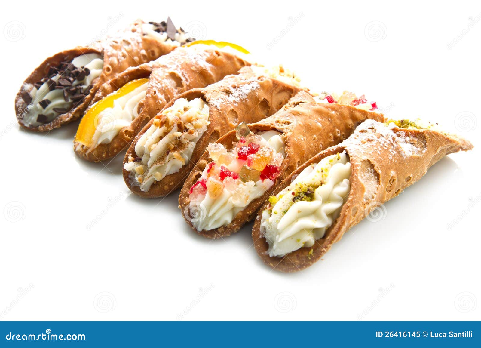 Sicilian cannoli stock image. Image of candied, cannoli - 26416145